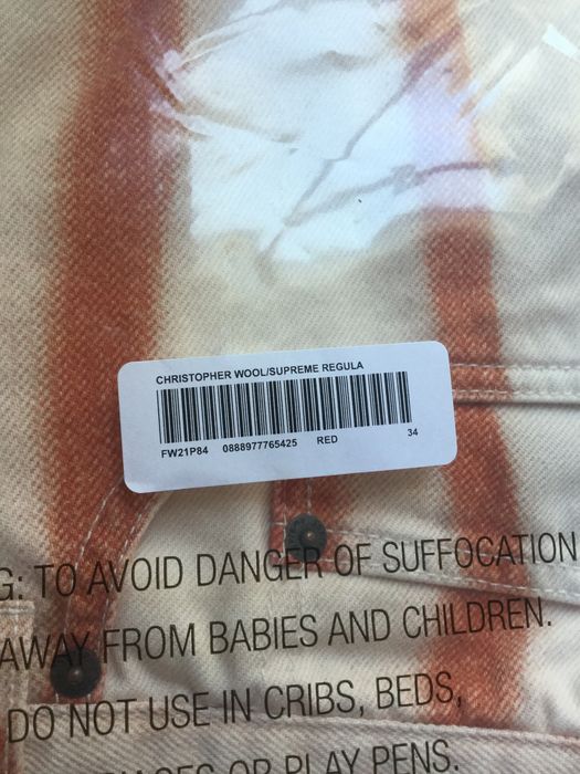 Supreme FW21 Christopher Wool/Supreme Regular Jean | Grailed