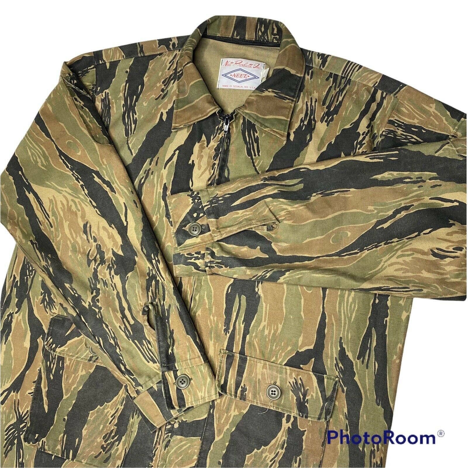 Streetwear × Vintage Vintage Neet Camo Jacket Tiger Forrest Camouflage ...