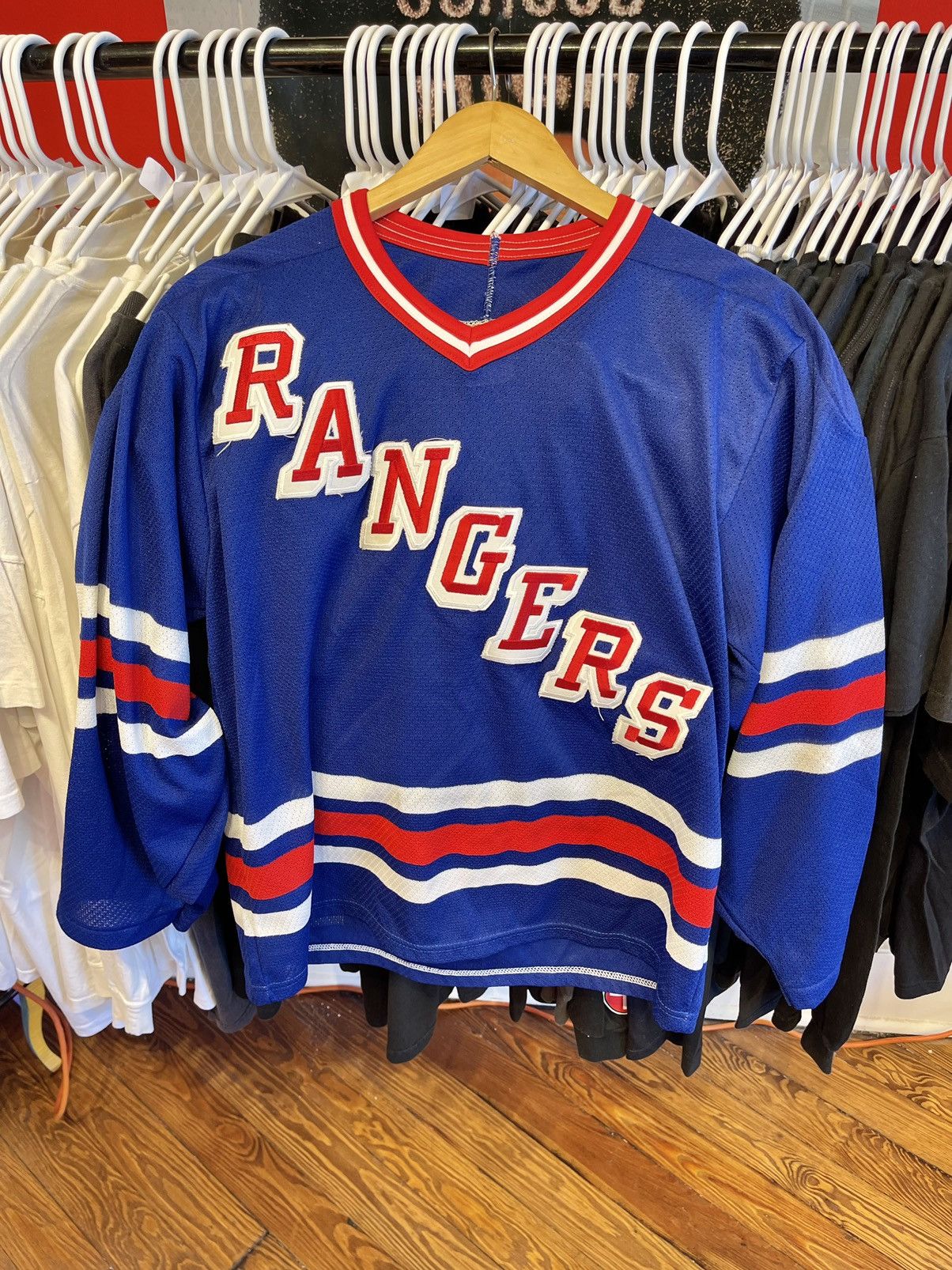 Vintage 90s New York Rangers Vintage CCM Retro Gretzky Hockey Jersey ...