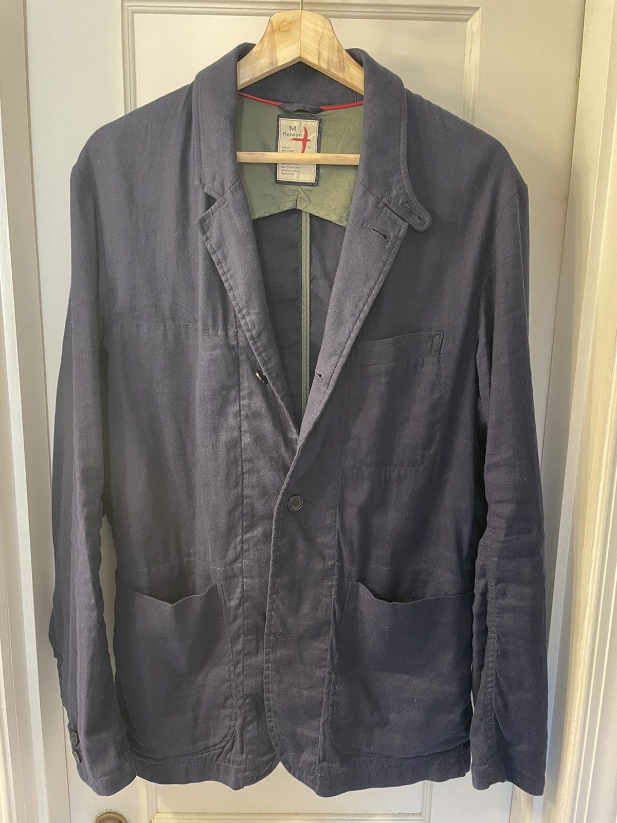 Relwen Relwen Linen Field Blazer in Navy | Grailed
