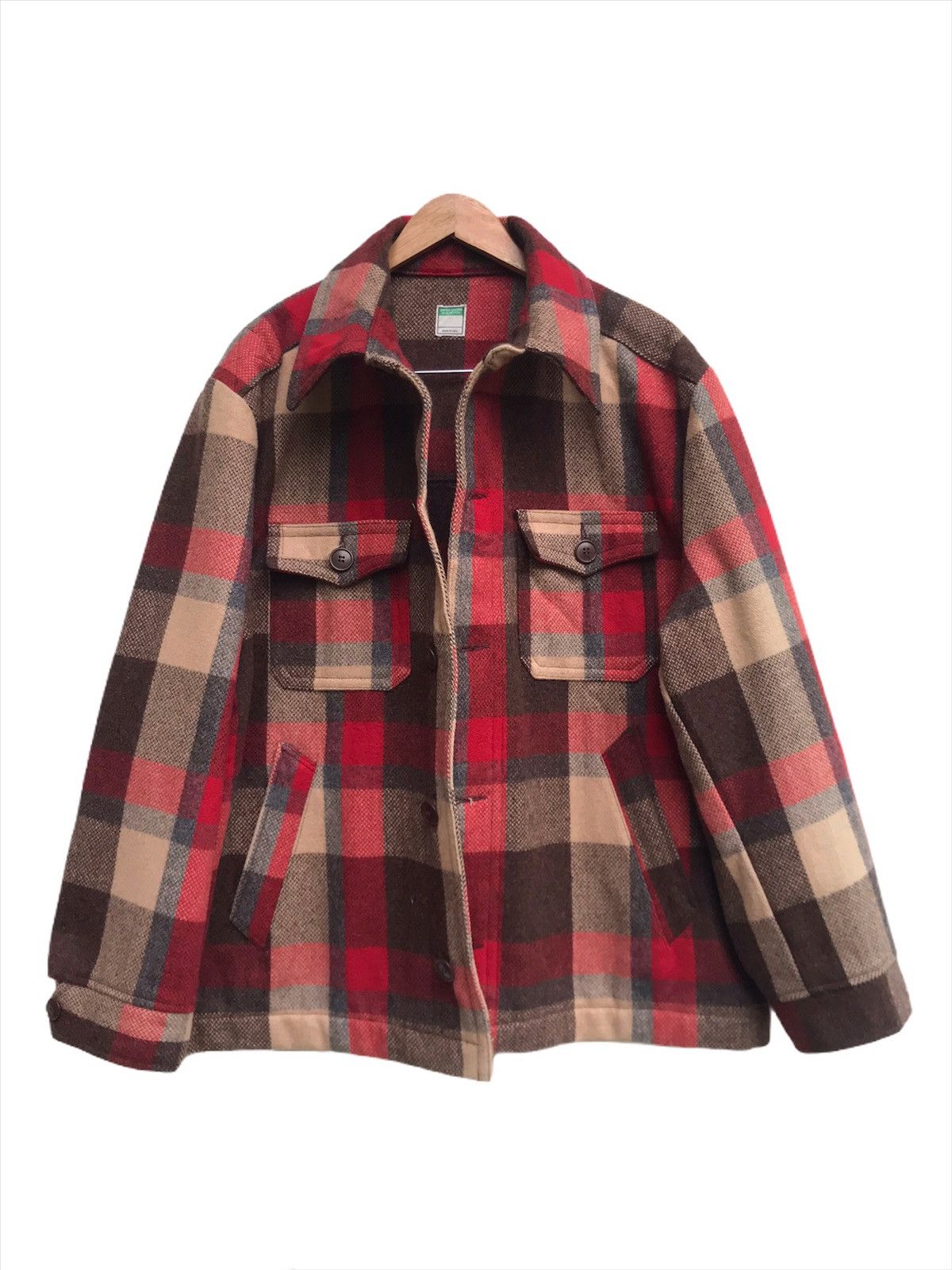 Vintage 🔥Nice Design Vintage UCOB Checkered Wool Jacket | Grailed
