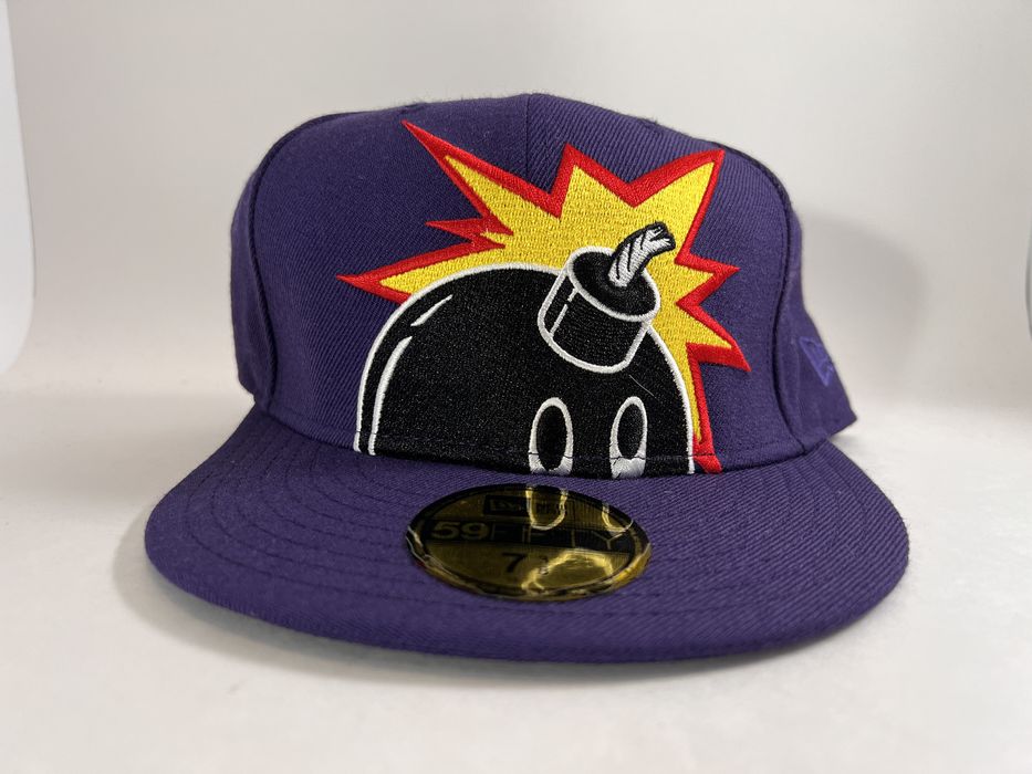 The Hundreds The Hundreds Adam Bomb Embroidered Fitted Hat Purple 7 3/8 ...