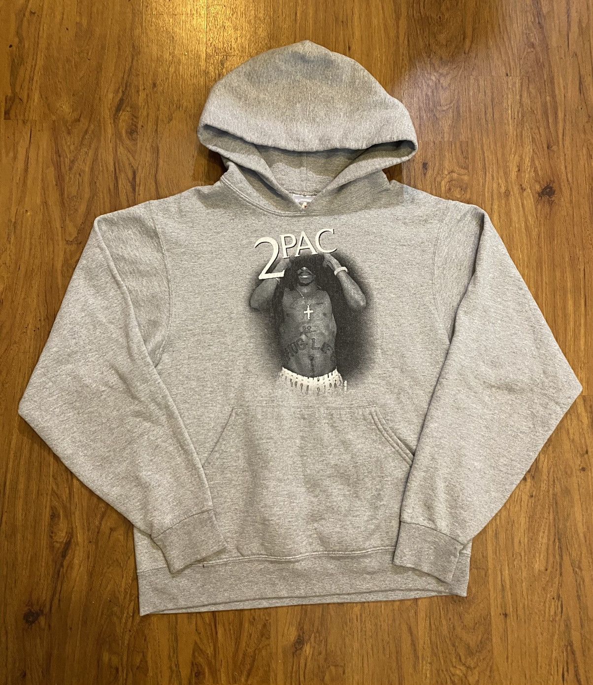 Russell Athletic Vintage Tupac hoodie 2pac sweater 2007 Russell S grey ...