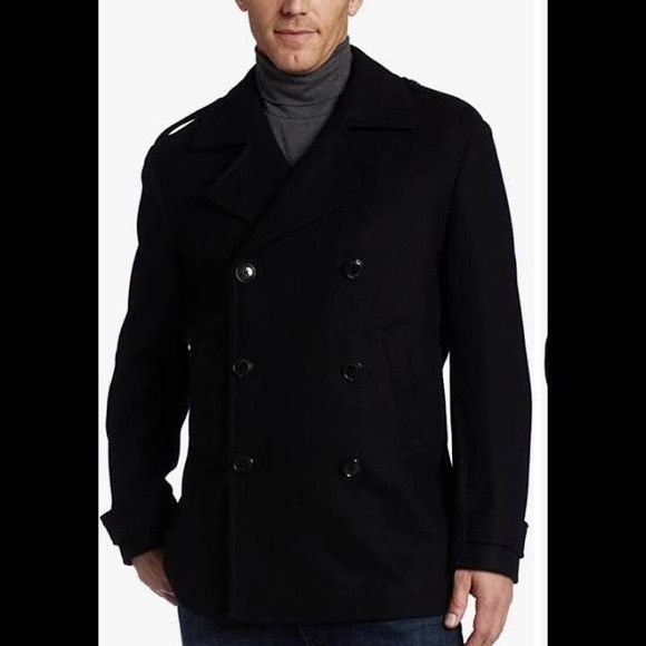 Perry Ellis Perry Ellis Wool Blend Double Breasted Pea Coat | Grailed