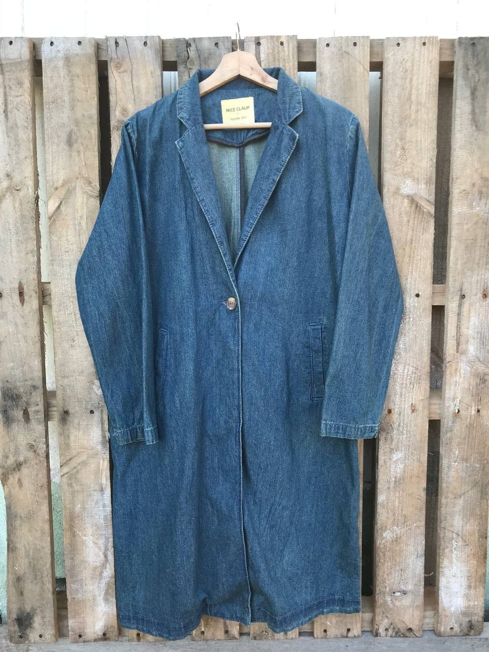 Japanese Brand Nice Claup × famille duo Long Denim Cardigan Jacket ...
