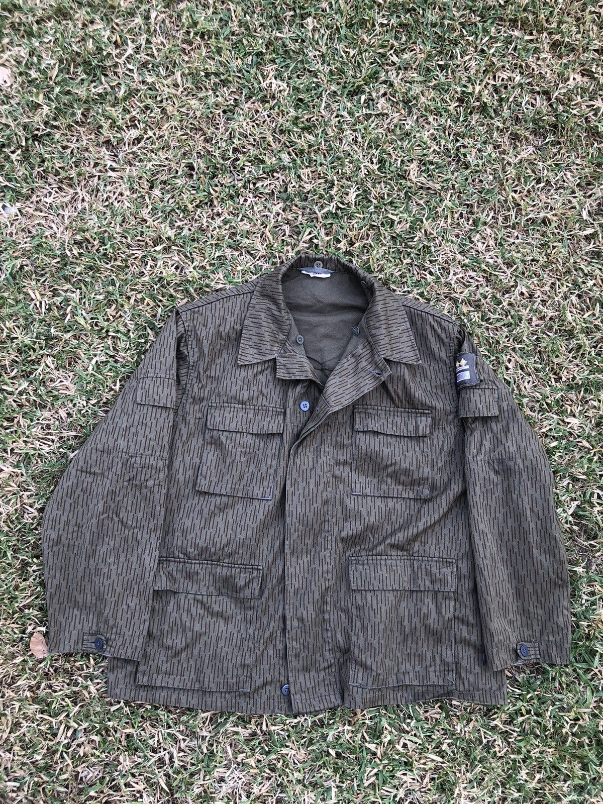 Military × Vintage East German DDR Army Officer Strichtarn Camo Jacket ...