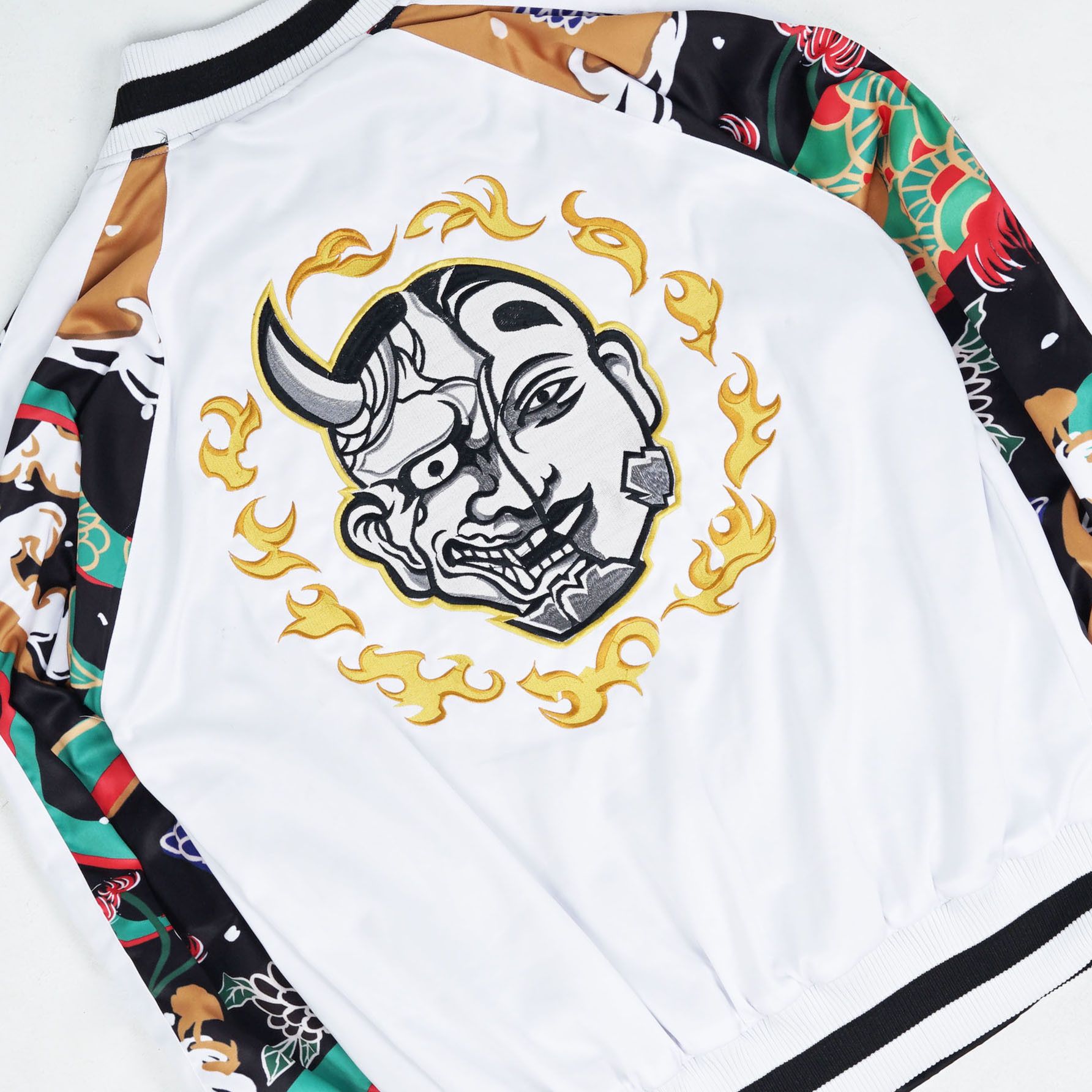Bomber Jacket jacket sukajan anime smiley anime EMBROIDERY fanmade ...