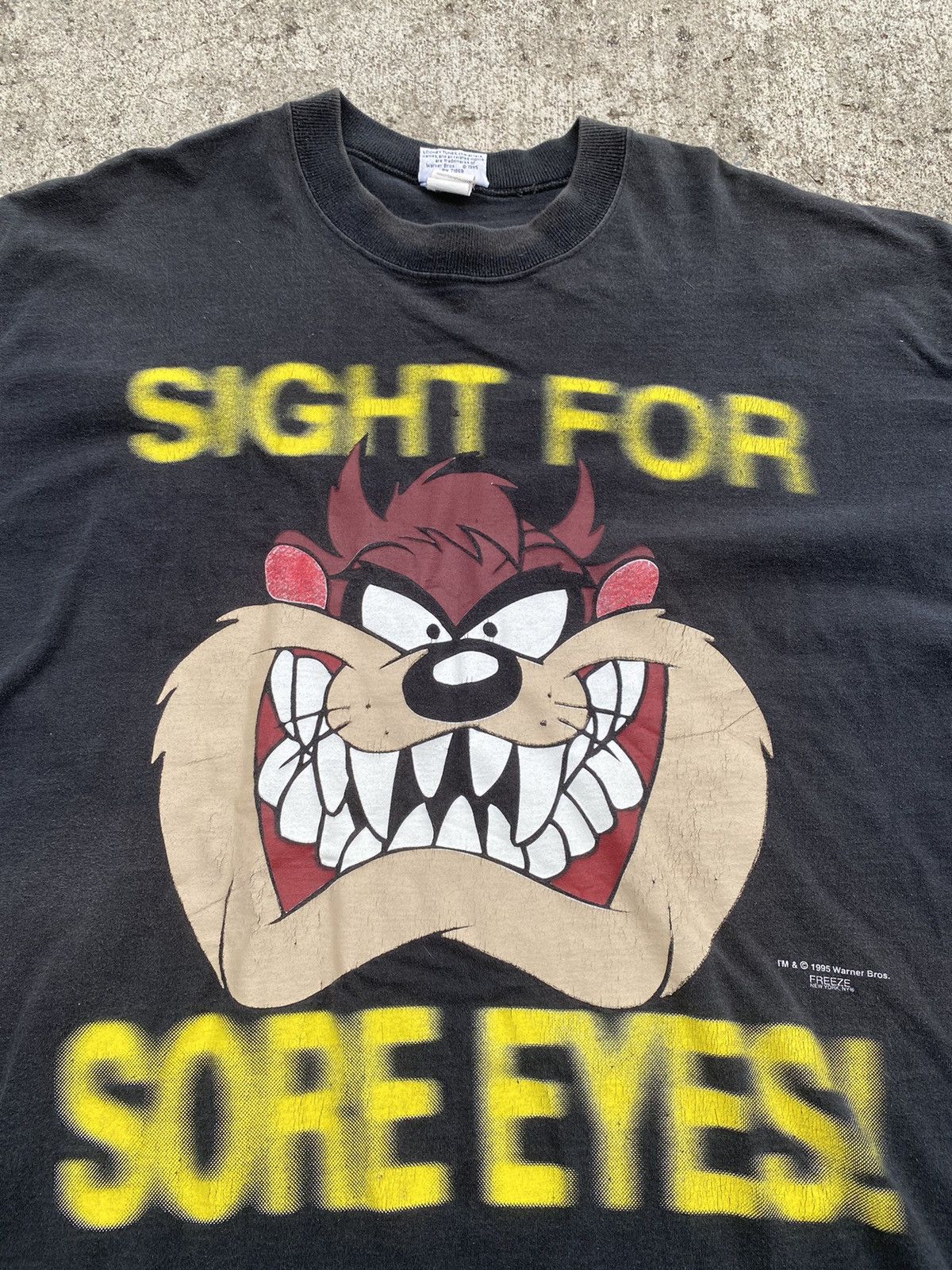 Streetwear × Vintage Vintage 90’s Taz Looney Tunes Sight Sore Eyes ...
