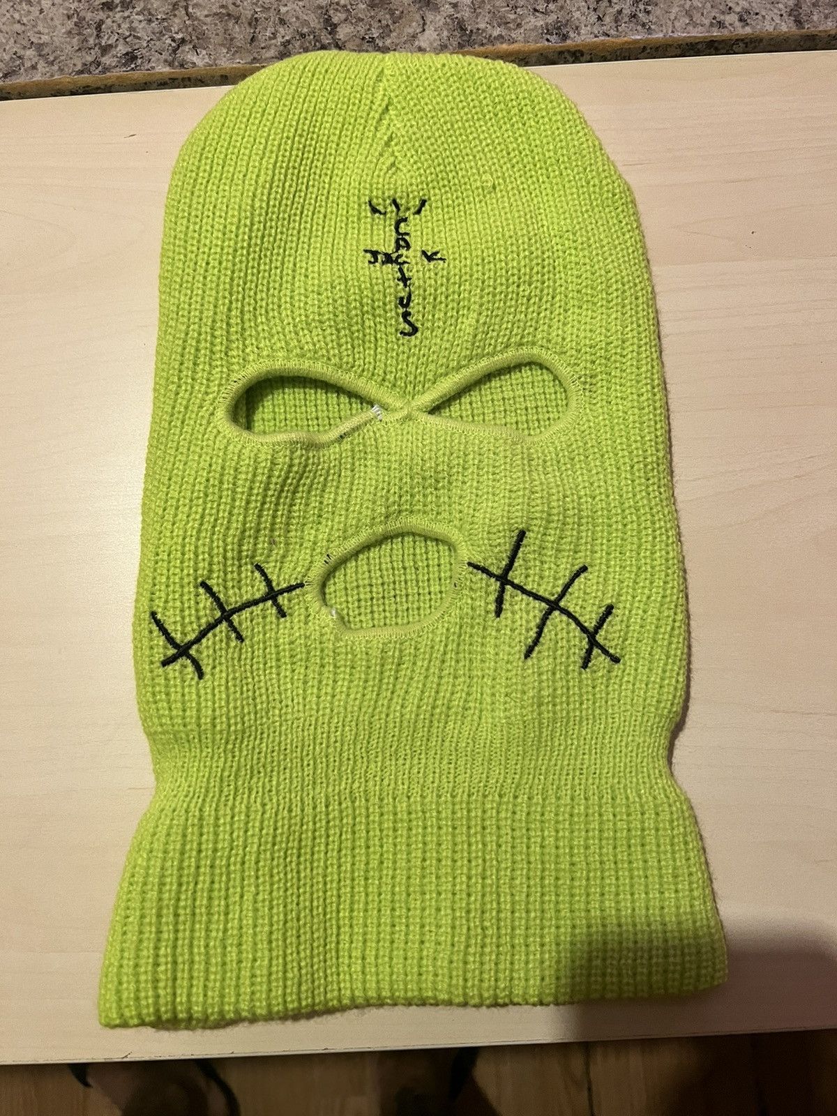 Travis Scott Jackboys Cover Neon Green Mask Balaclava | Grailed