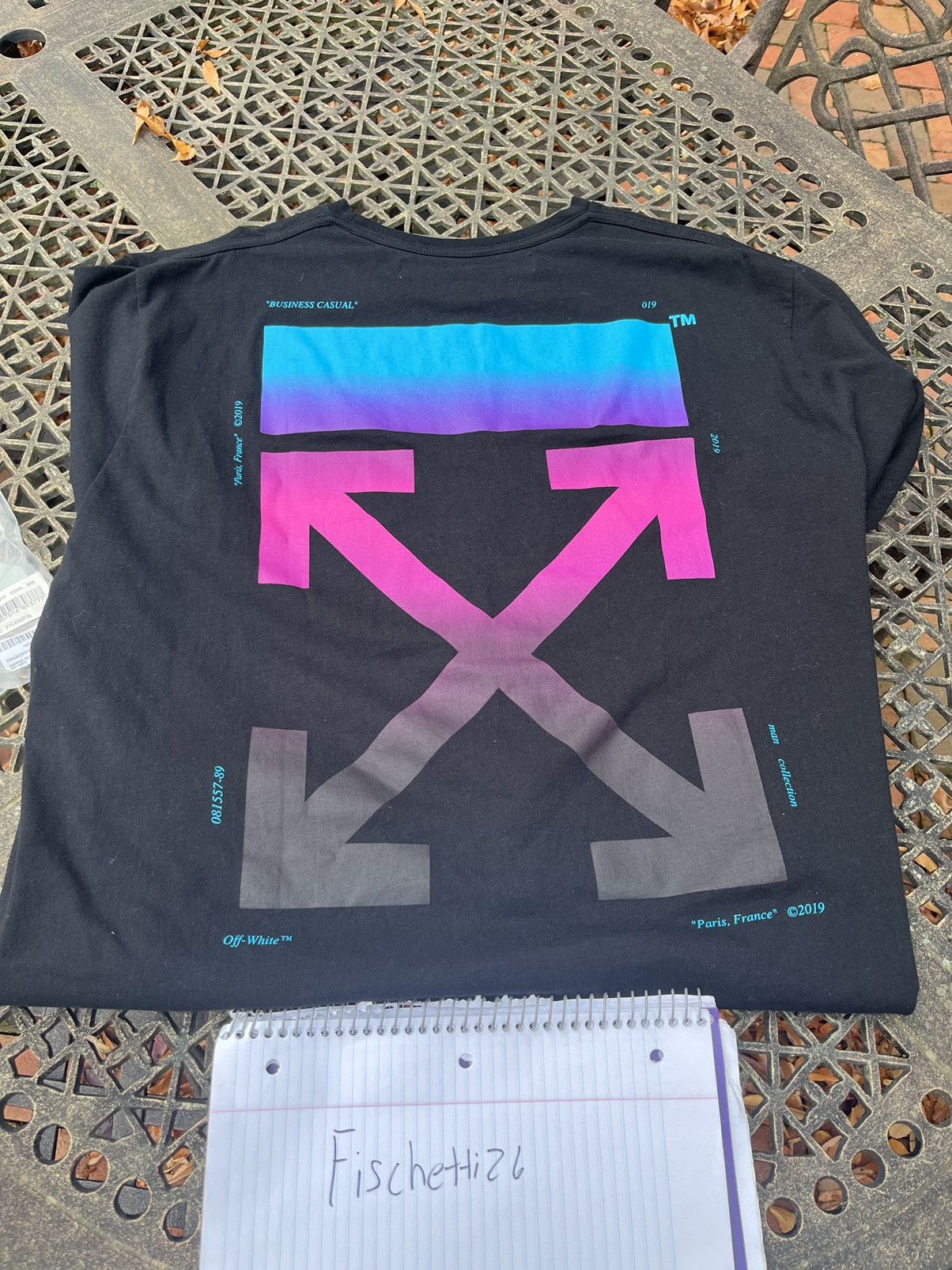 Off-White Off-White Gradient Diagonals Tee | Grailed