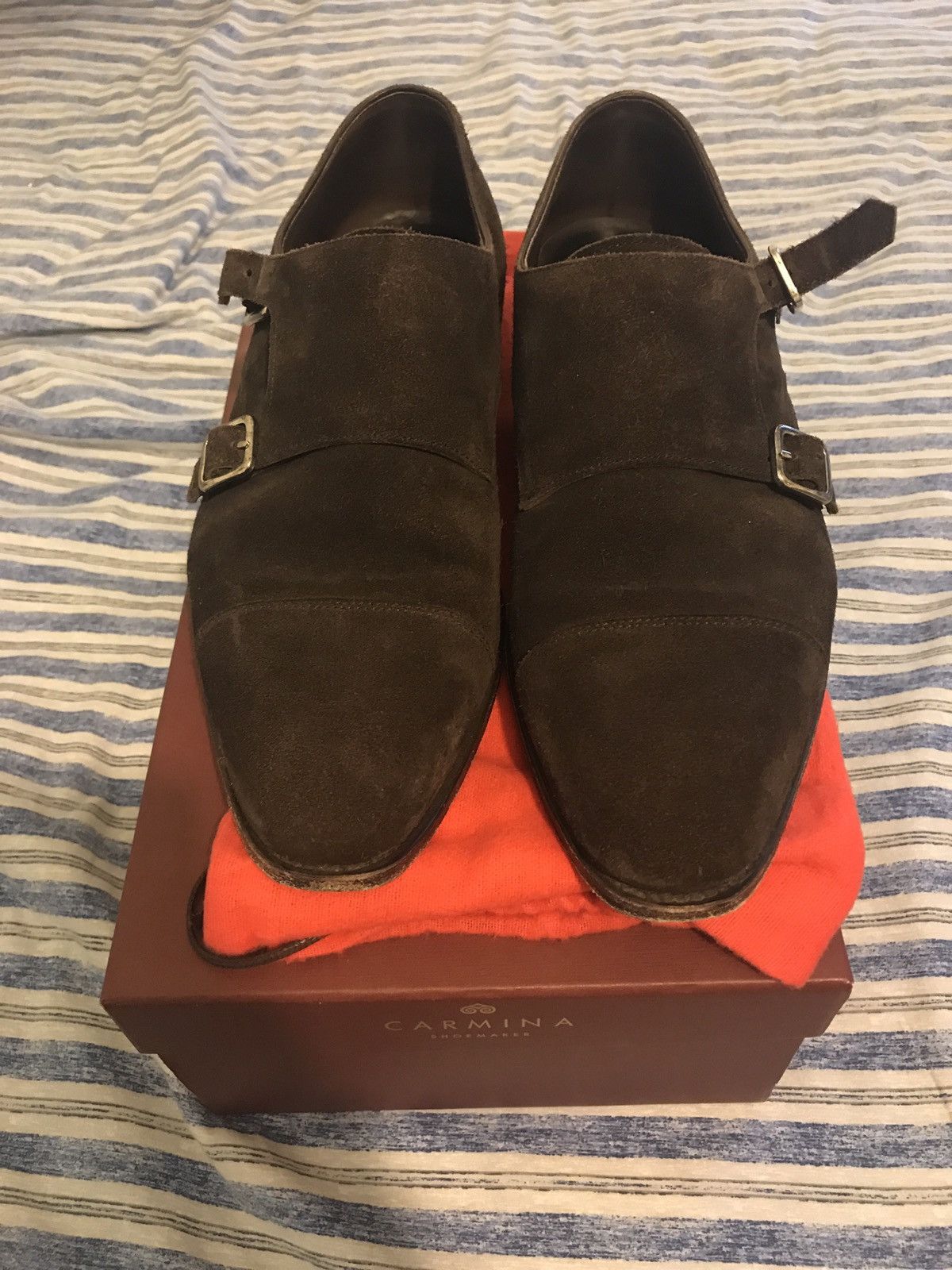 Carmina Carmin Brown Suede Inca Monk Strap | Grailed