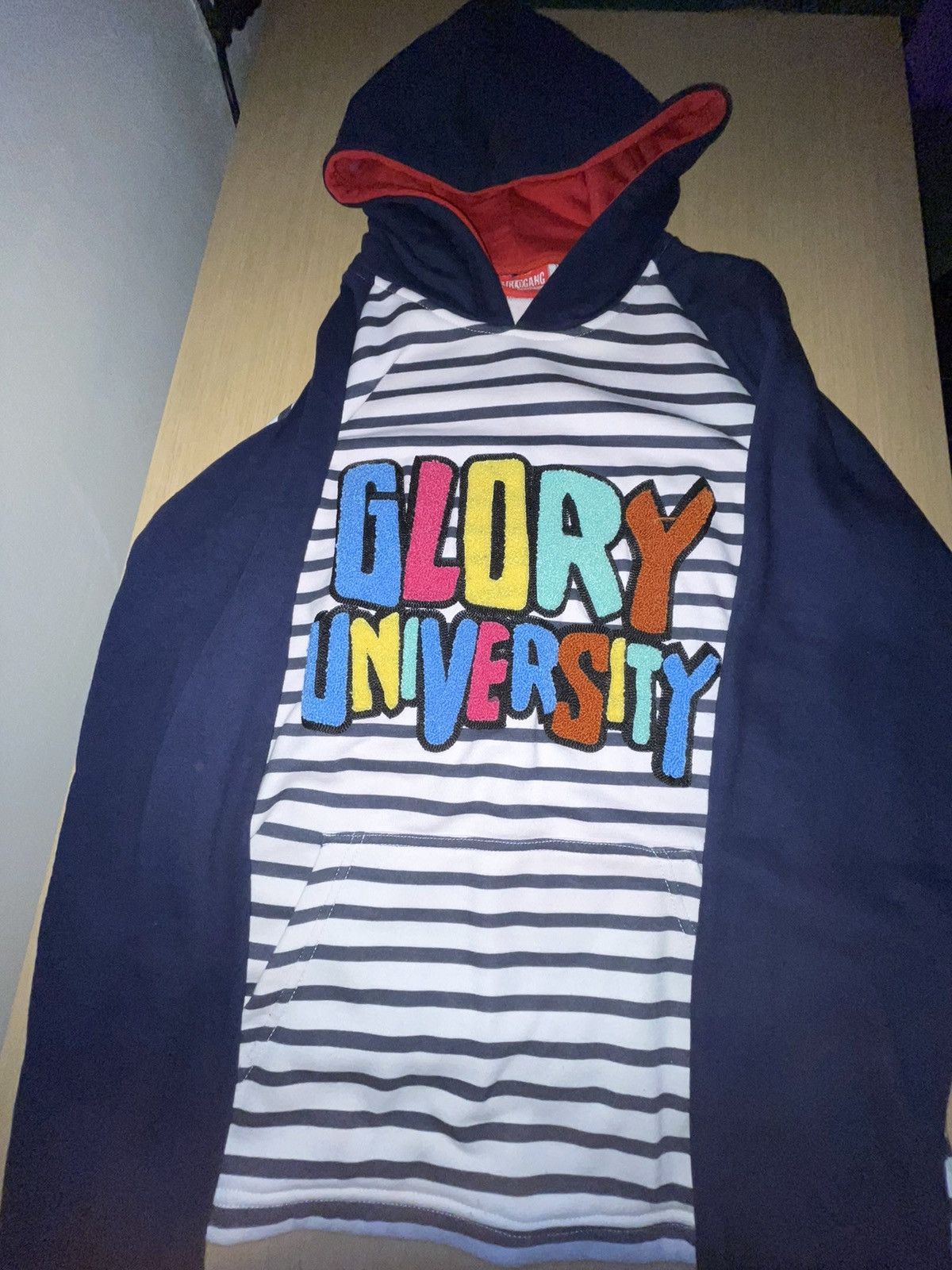 Glo Gang GLOGANG GLOGANGWORLDWIDE GLORY UNIVERSITY STRIPES HOODIE | Grailed