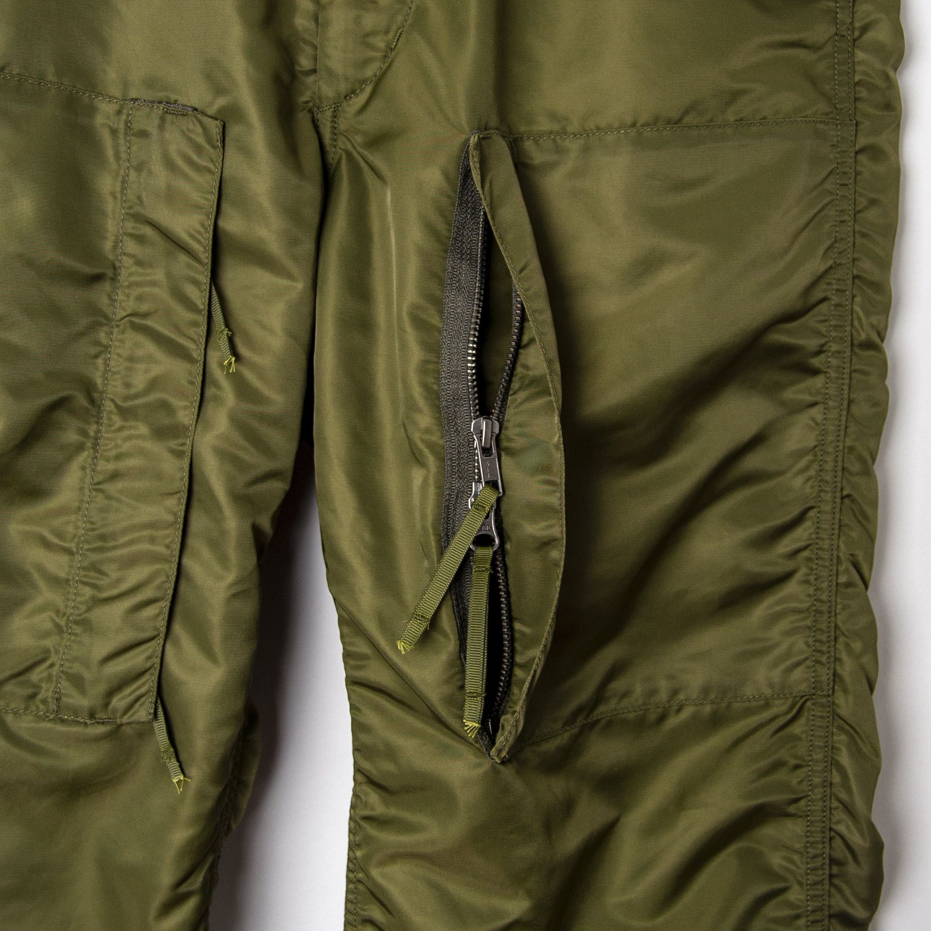 Engineered Garments Aircrew Pant / Flight Satin Nylon / Olive | Grailed