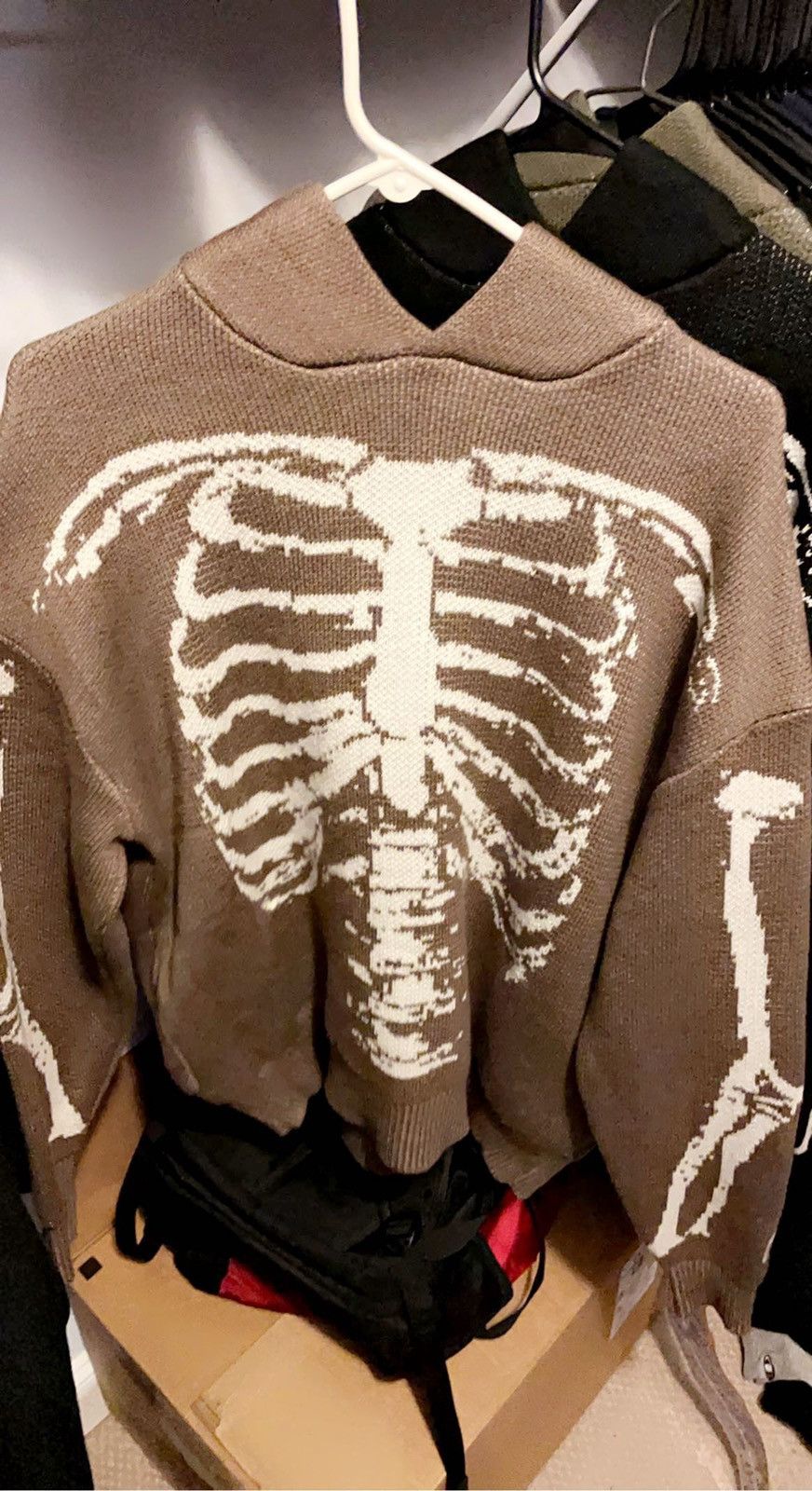 Sesh × Team Sesh Oversized Knitted Skeletal Hoodie | Grailed