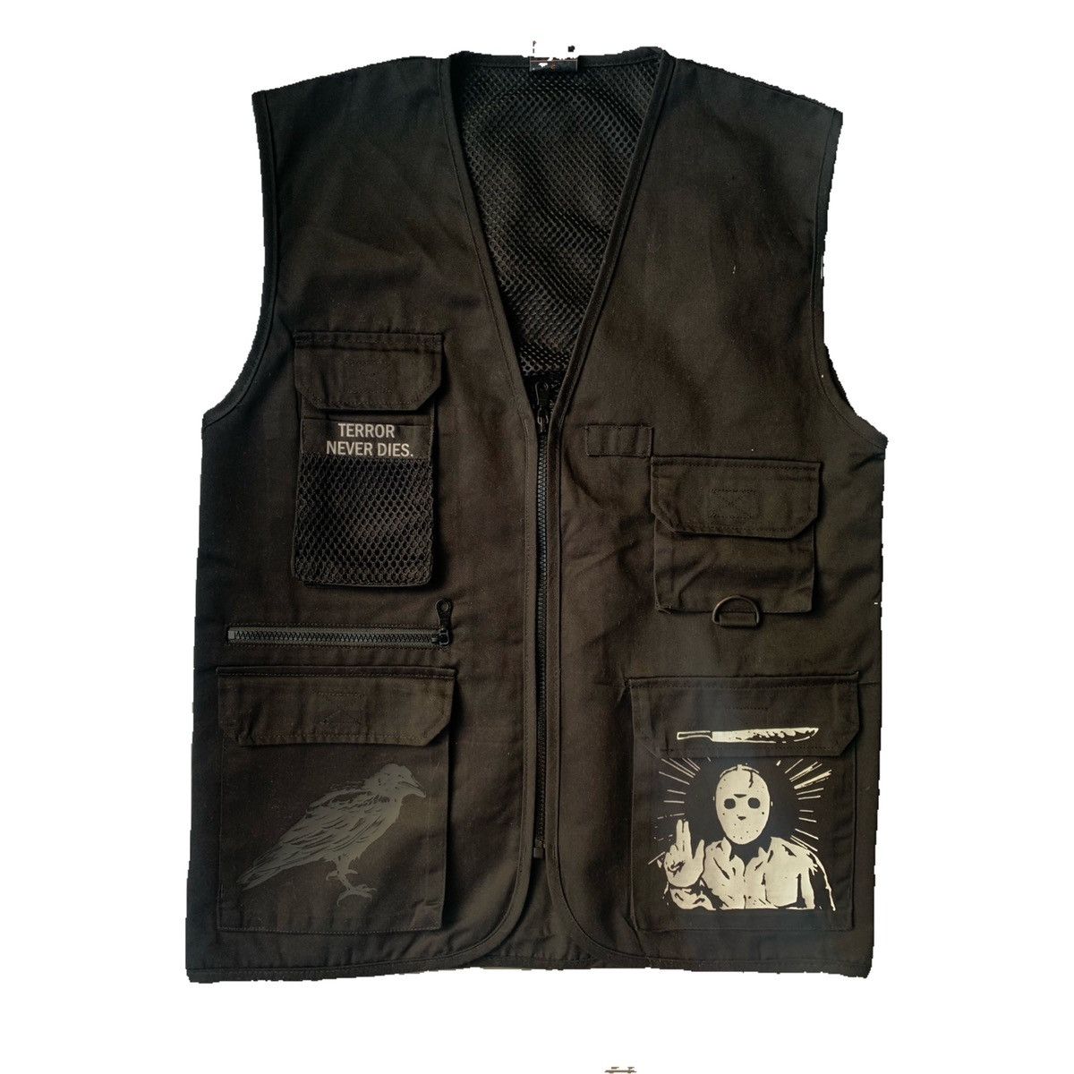 Handmade × Vintage Custom jason voorhees military fishing vest | Grailed