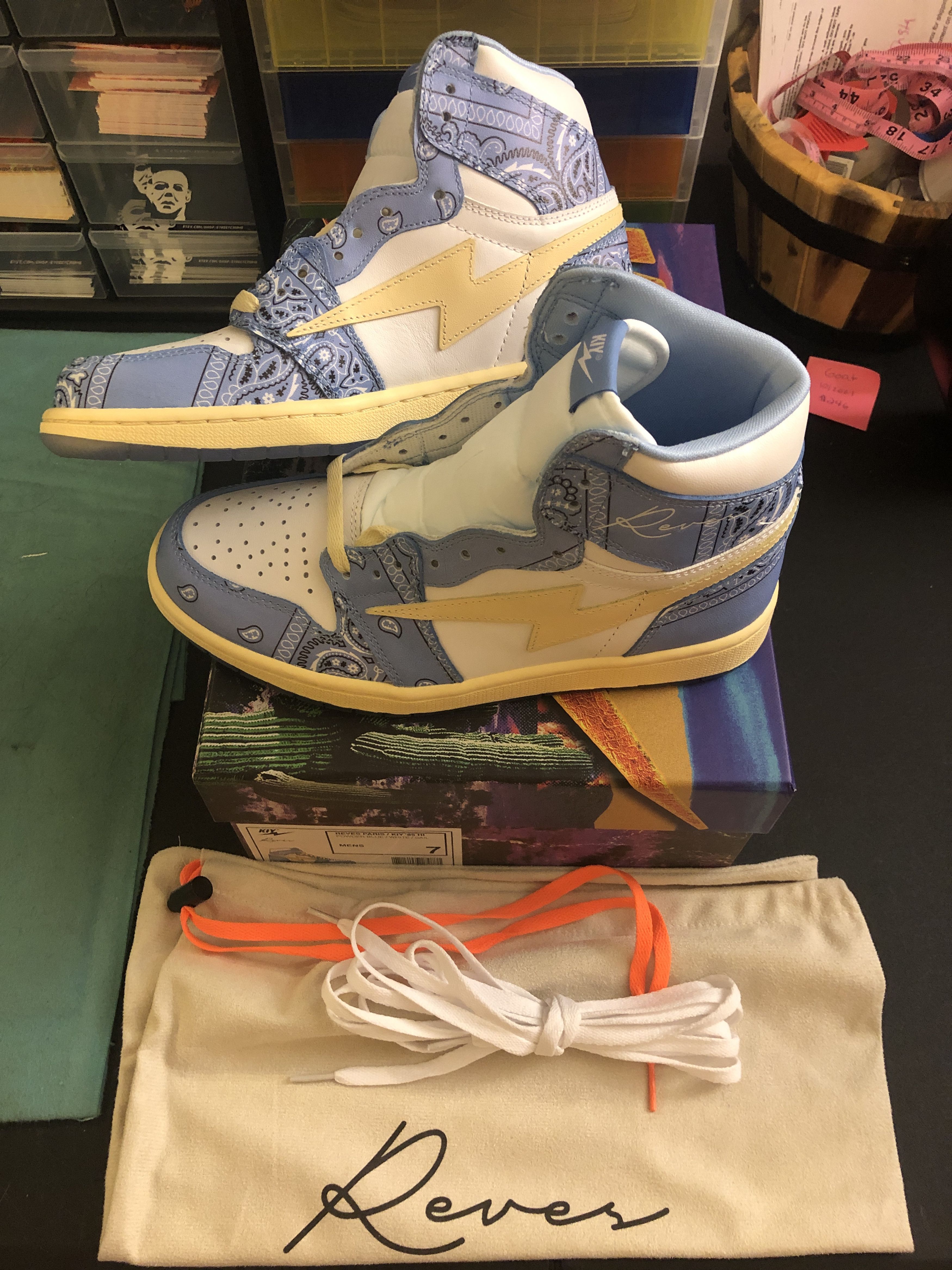 Reves Paris Reves Paris Air KIY Bandana High Top Sneakers Mens 7 | Grailed