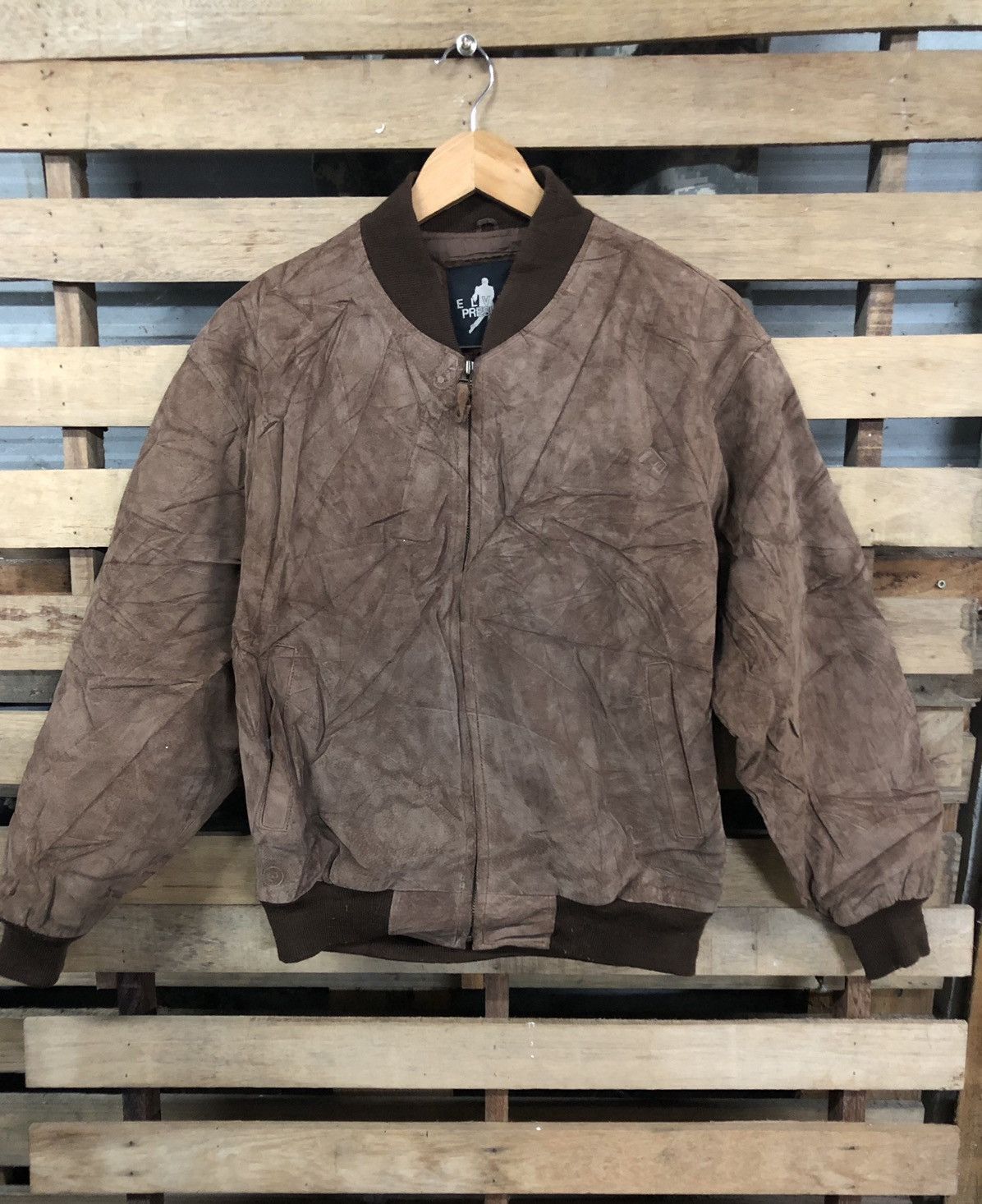 American Apparel Elvis Presley Pig Leather Bomber Jacket | Grailed