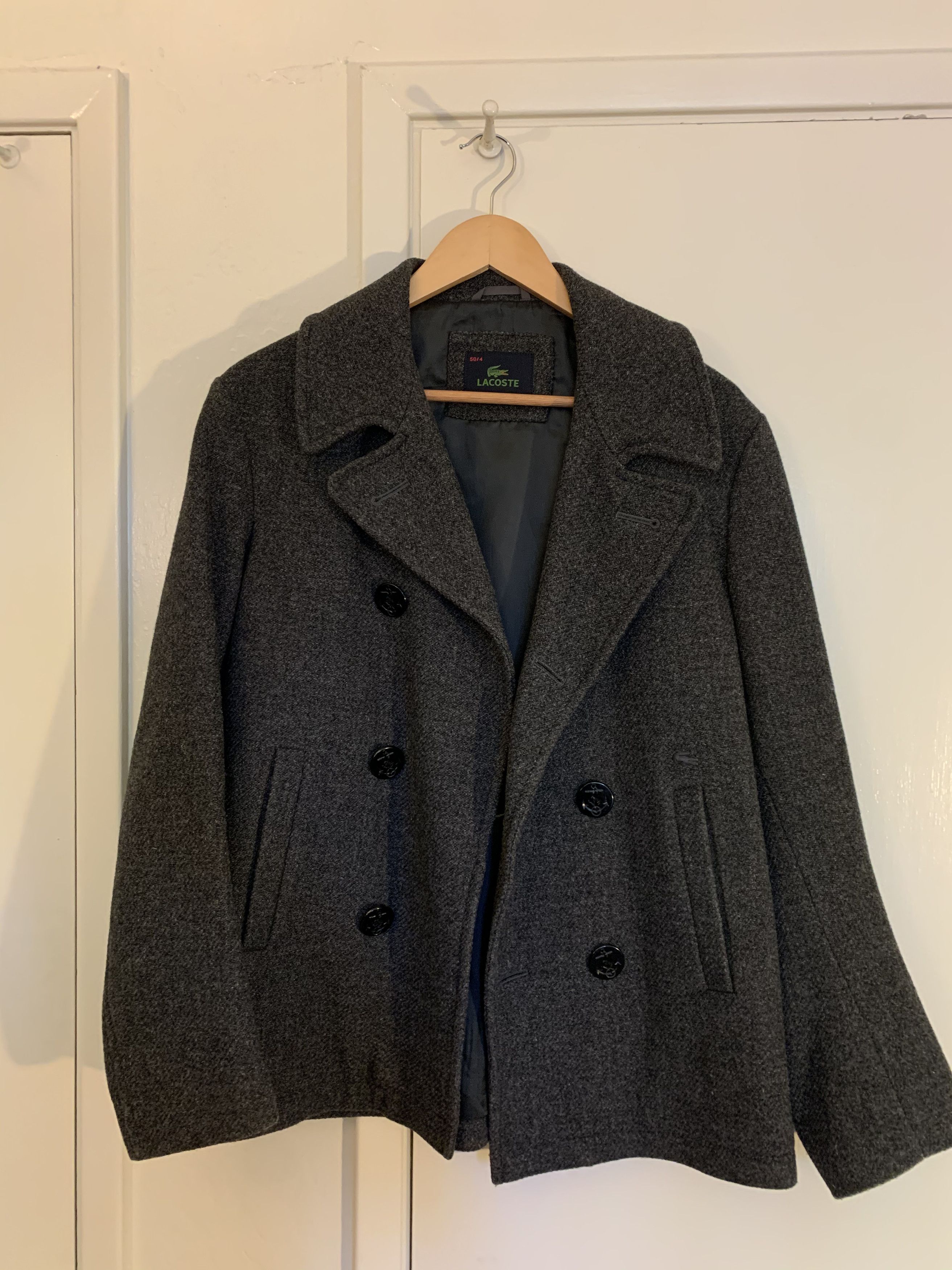 Vintage Lacoste Wool Jacket Made in Japan peacoat | Grailed