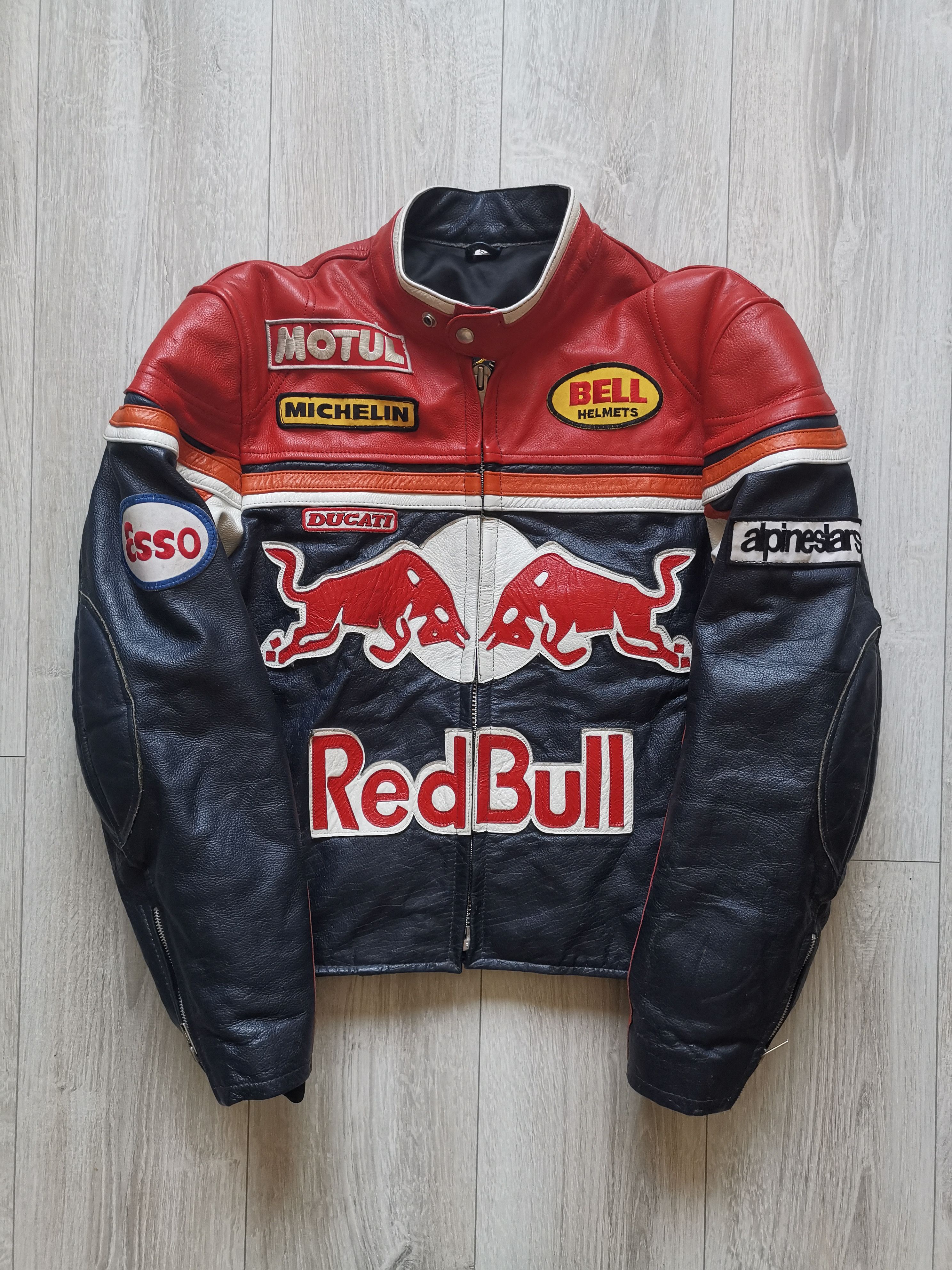 Vintage 🔥Vintage RED BULL racing leather jacket | Grailed