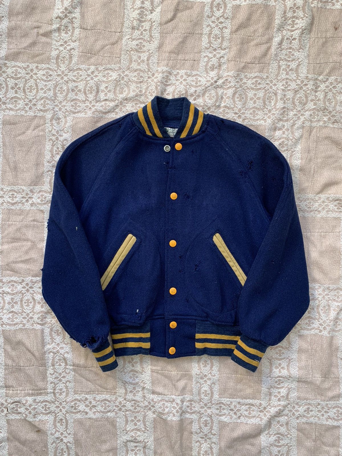 Collegiate × Vintage Springfield Wool Varsity Jacket | Grailed