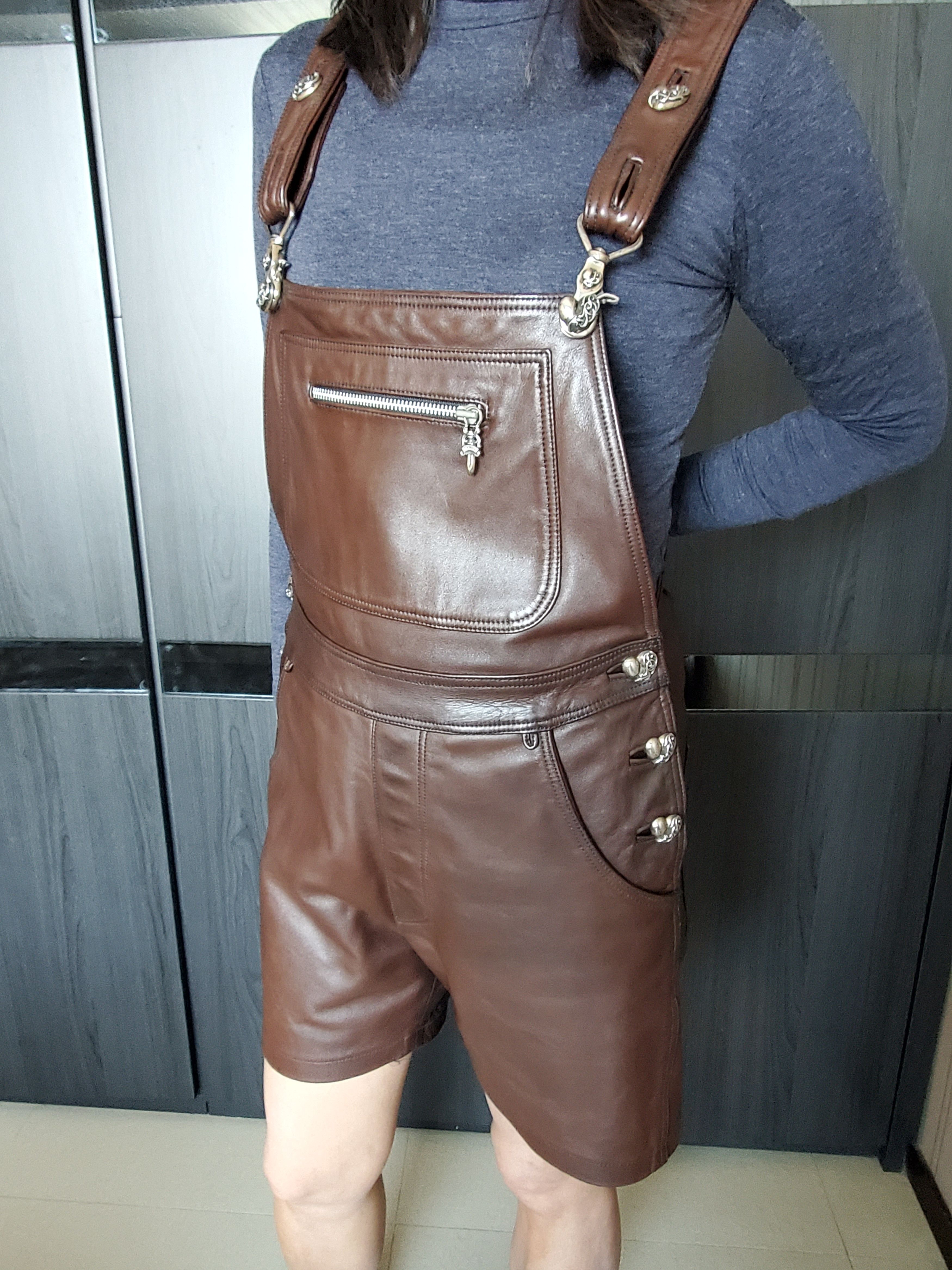 Chrome Hearts Chrome Hearts Unisex Leather Overall Jumpsuit | Grailed