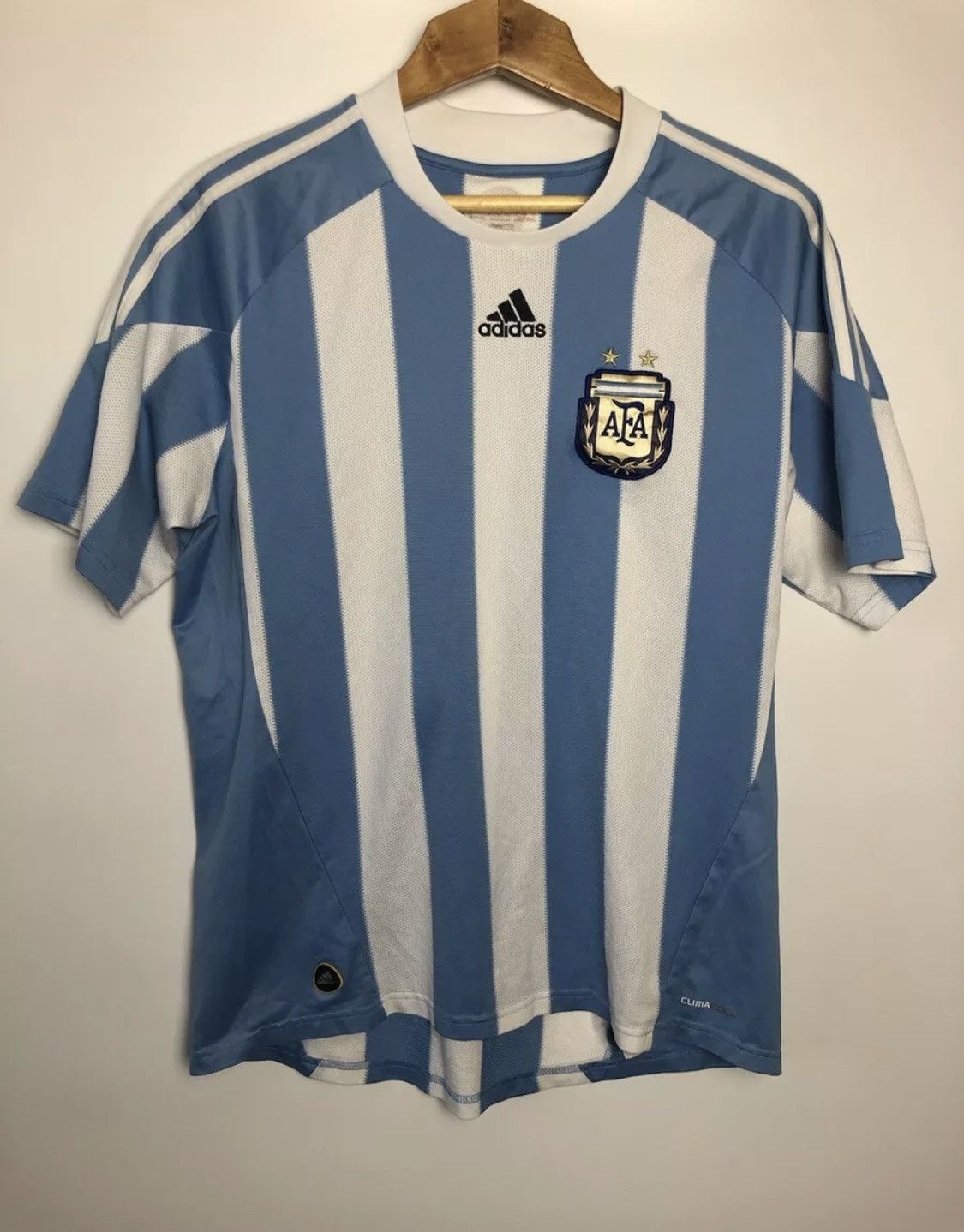 Adidas ARGENTINA 2010 2011 HOME FOOTBALL SHIRT SOCCER JERSEY ADIDAS ...