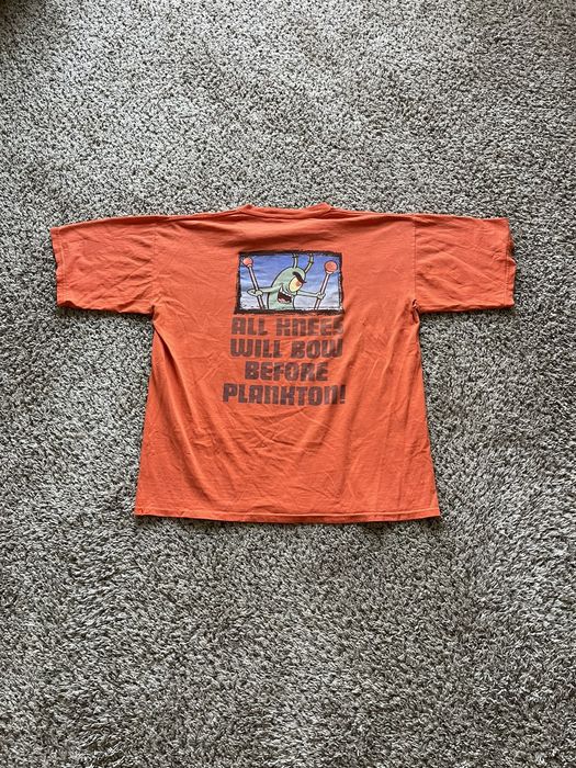 Vintage Vintage Distressed Spongebob Plankton t shirt Size Large | Grailed