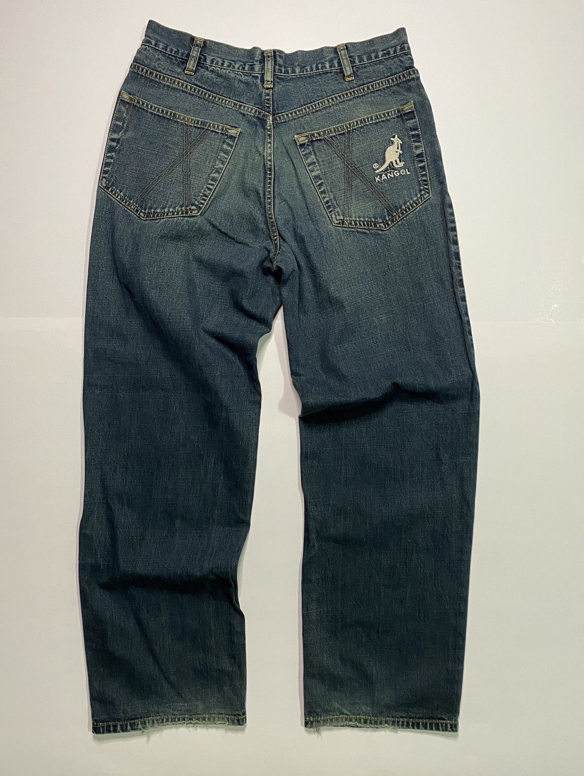 Kangol × Streetwear × Vintage Vintage Kangol Logo Jeans Pants | Grailed