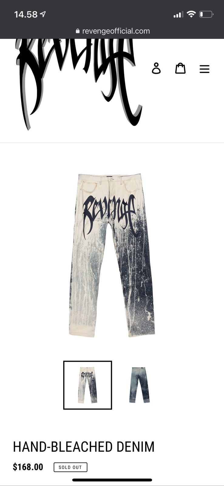 Revenge REVENGE HAND-BLEACHED DENIM | Grailed