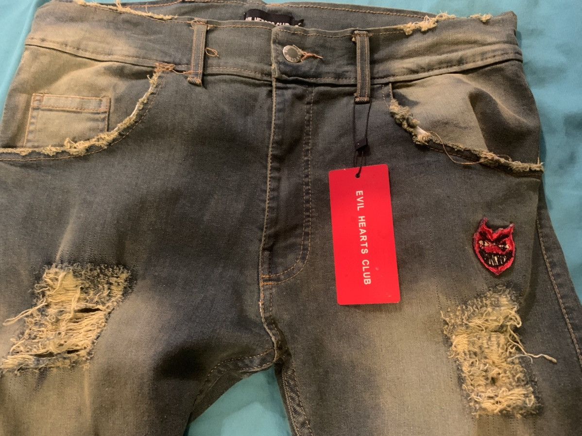 Streetwear Evil Hearts Club Cerebral Denim Jeans | Grailed