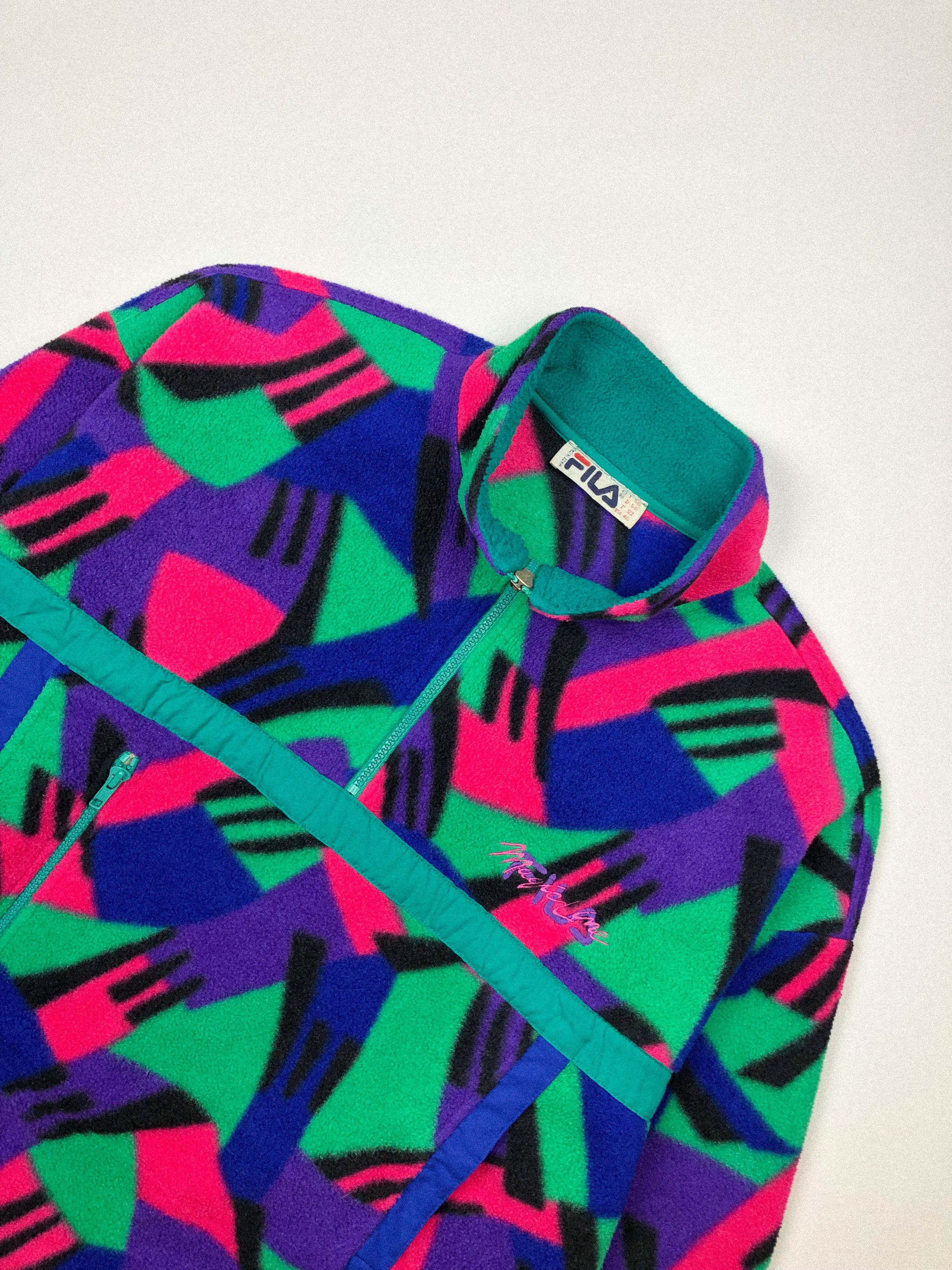 Vintage Rare Made in Italy Vintage 80's Fila Printed Fleece Jacket ...