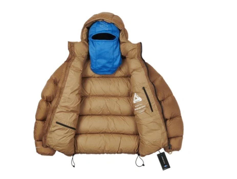 Palace Palace Pertex Balaclava Puffer Jacket Fawn | Grailed