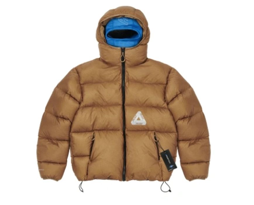 Palace Palace Pertex Balaclava Puffer Jacket Fawn | Grailed