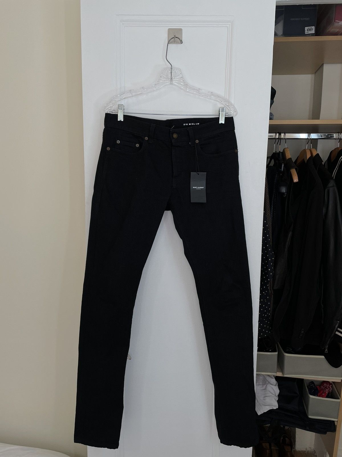Hedi Slimane × Saint Laurent Paris Saint Laurent D18 Black Denim Jeans ...