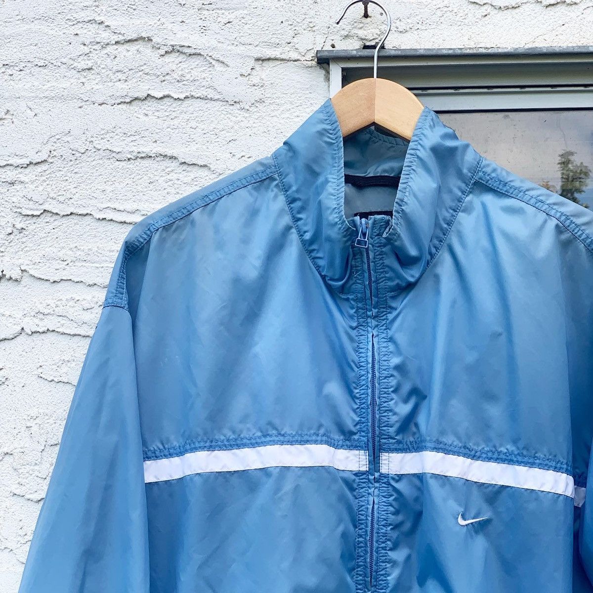 Nike × Vintage Vintage Nike Sky Blue Light Track Top Jacket Travis ...