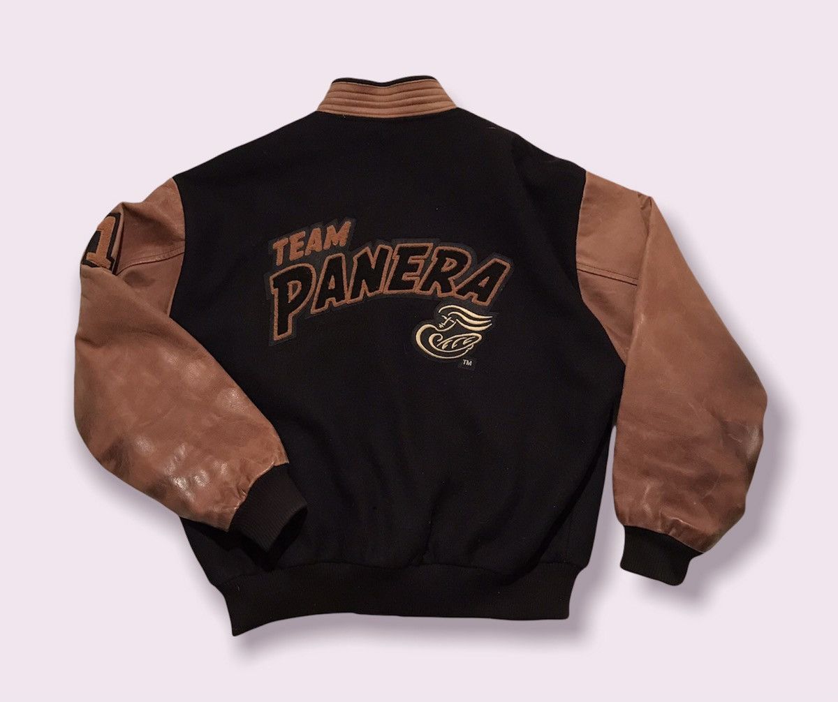 Vintage Rare Vintage Panera Bread Leather Wool Letterman Jacket | Grailed