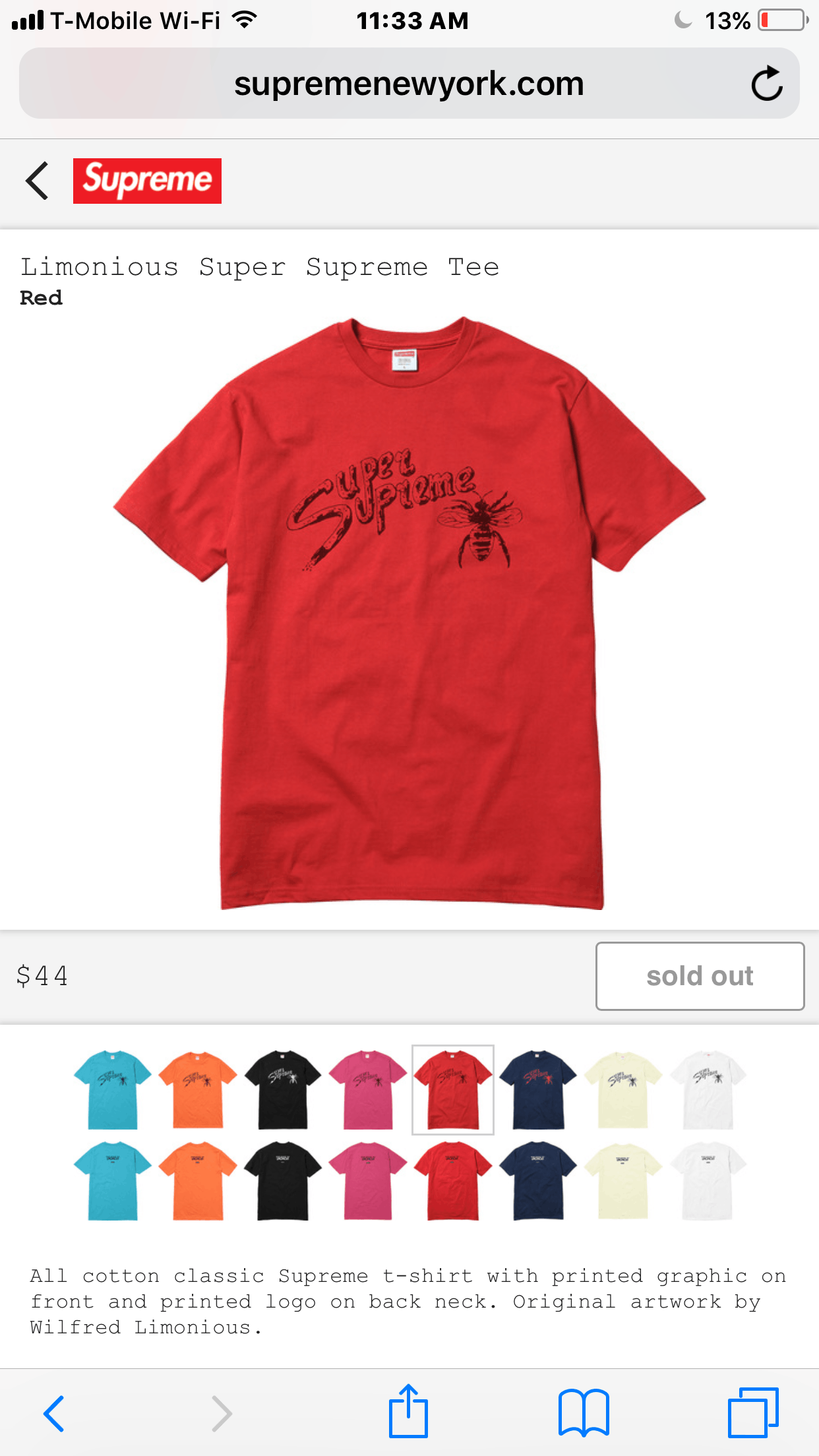 Supreme Limonious Super Supreme Tee | Grailed