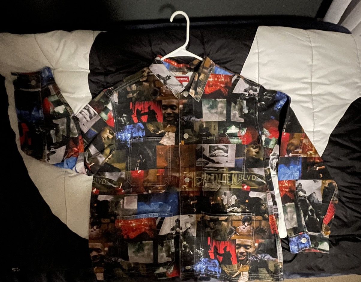 Supreme Supreme Nas and DMX Collage Denim Chore Coat "Multi" | Grailed