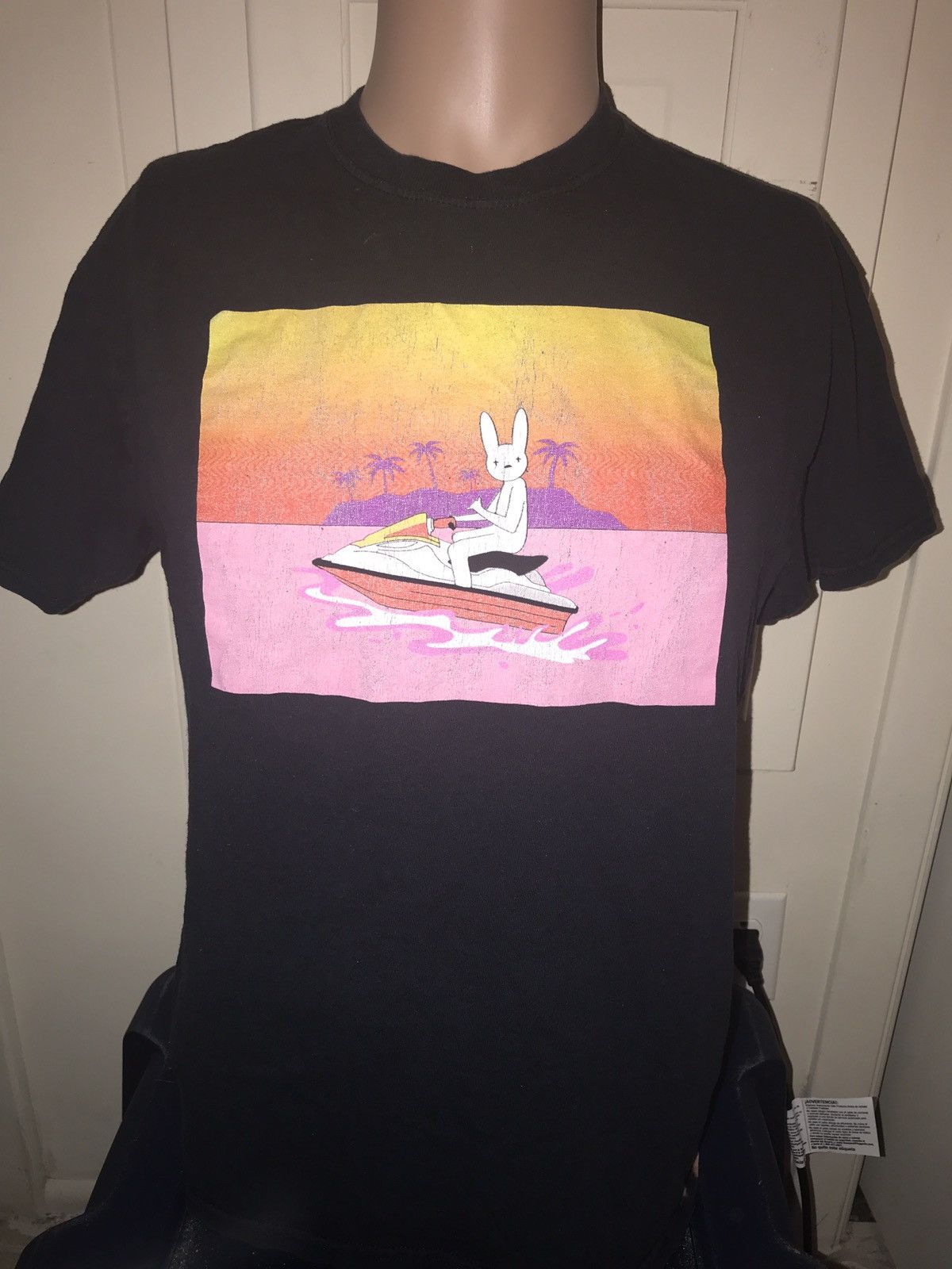 Other Bad Bunny X 100Pre Tour Shirt (Bleach Damage) | Grailed