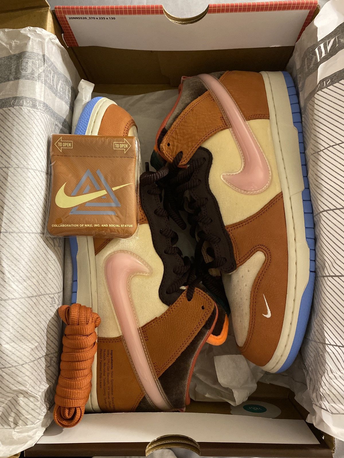 Nike Nike X Social Status dunk mid “Chocolate Milk” | Grailed