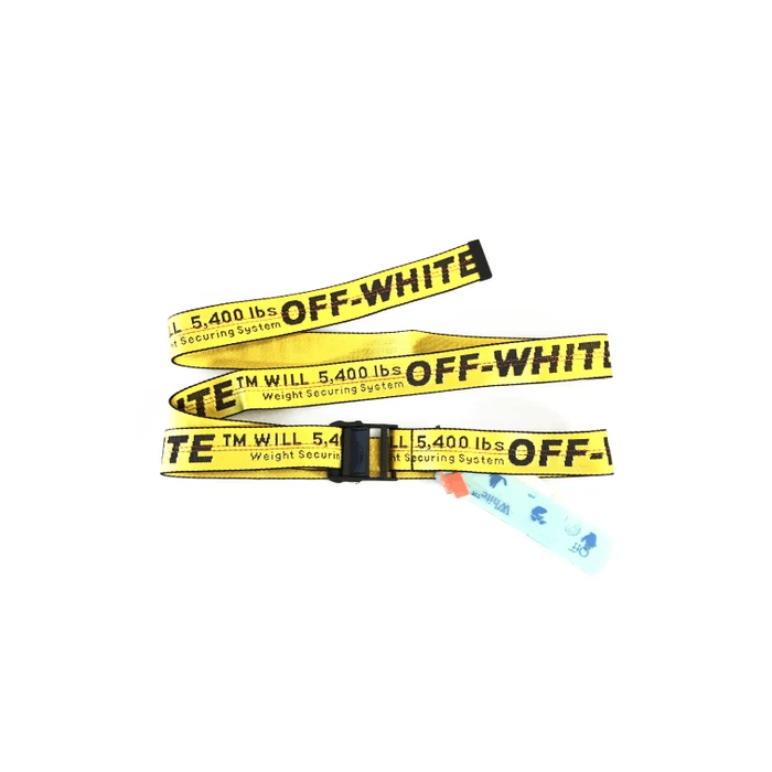 Off-White Off-White Tape Logo Belt in Yellow | Grailed