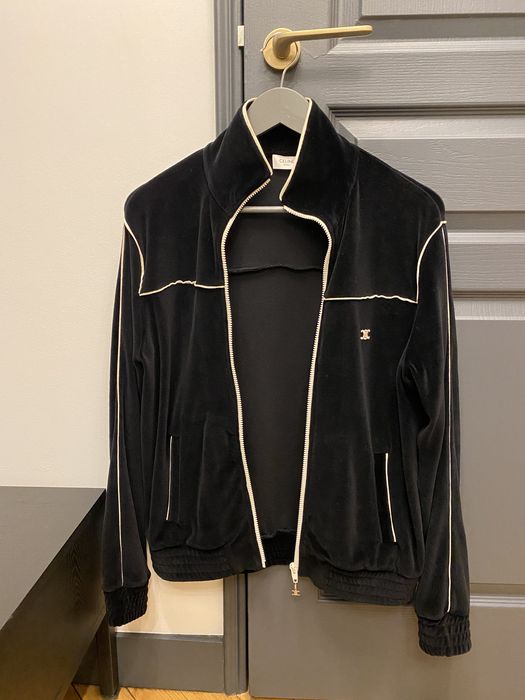 Celine Velvet Track Jacket "Triomphe" | Grailed
