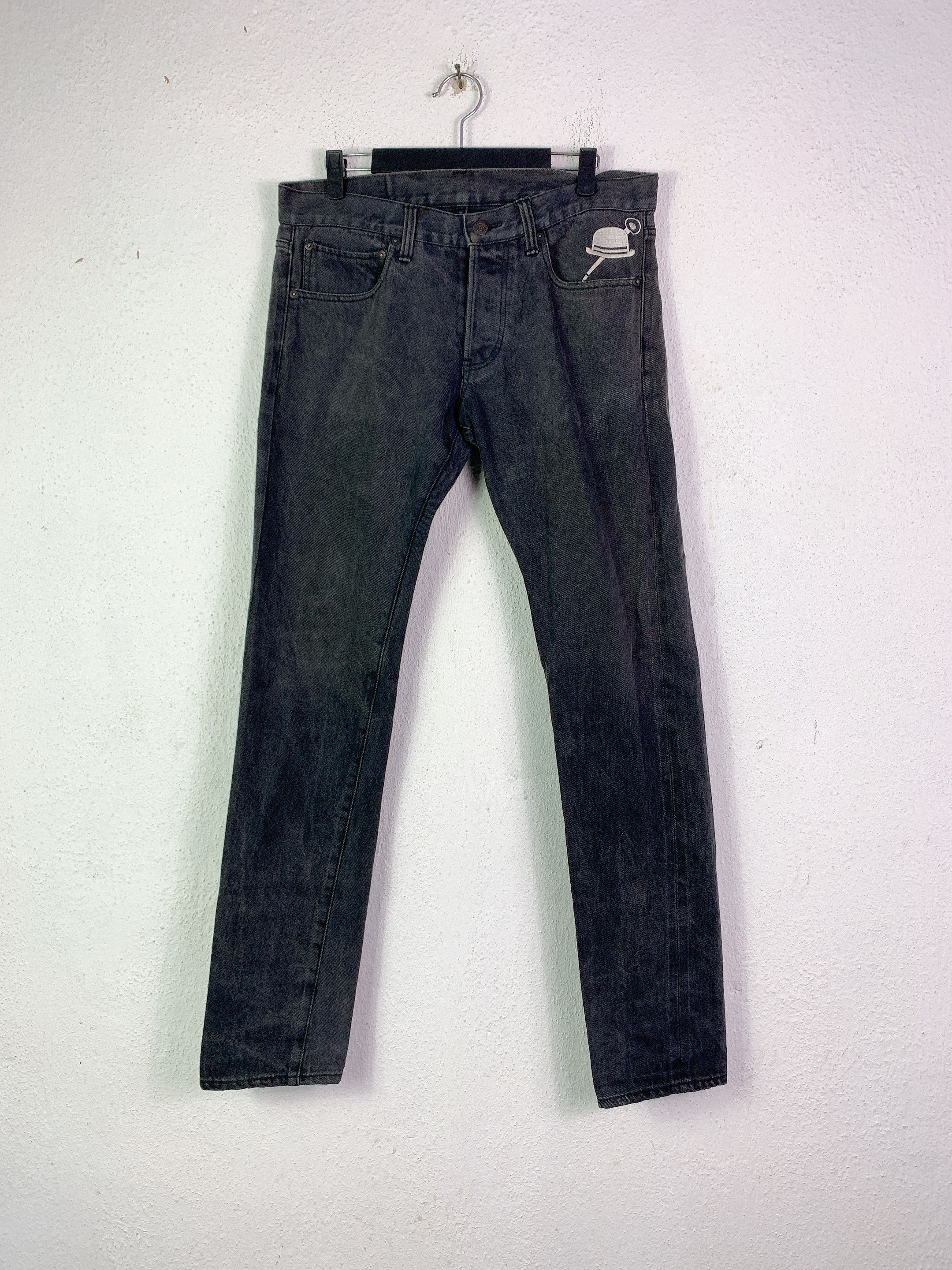 Japanese Brand × Streetwear Japanese brand skinny Clock System selvedge ...