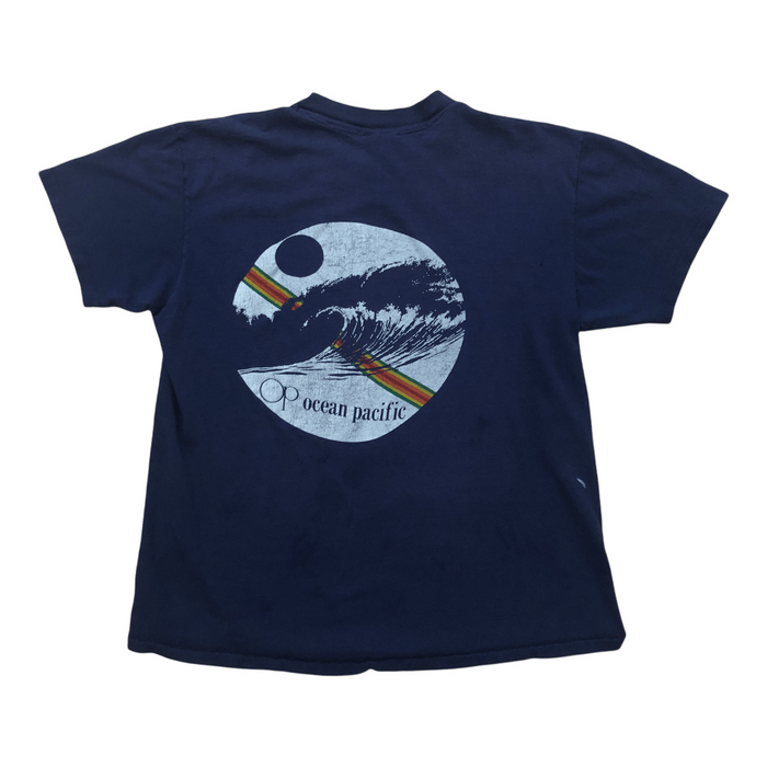 Vintage Ocean Pacific Blue Wave 1980s Logo OP Vintage T-Shirt | Grailed