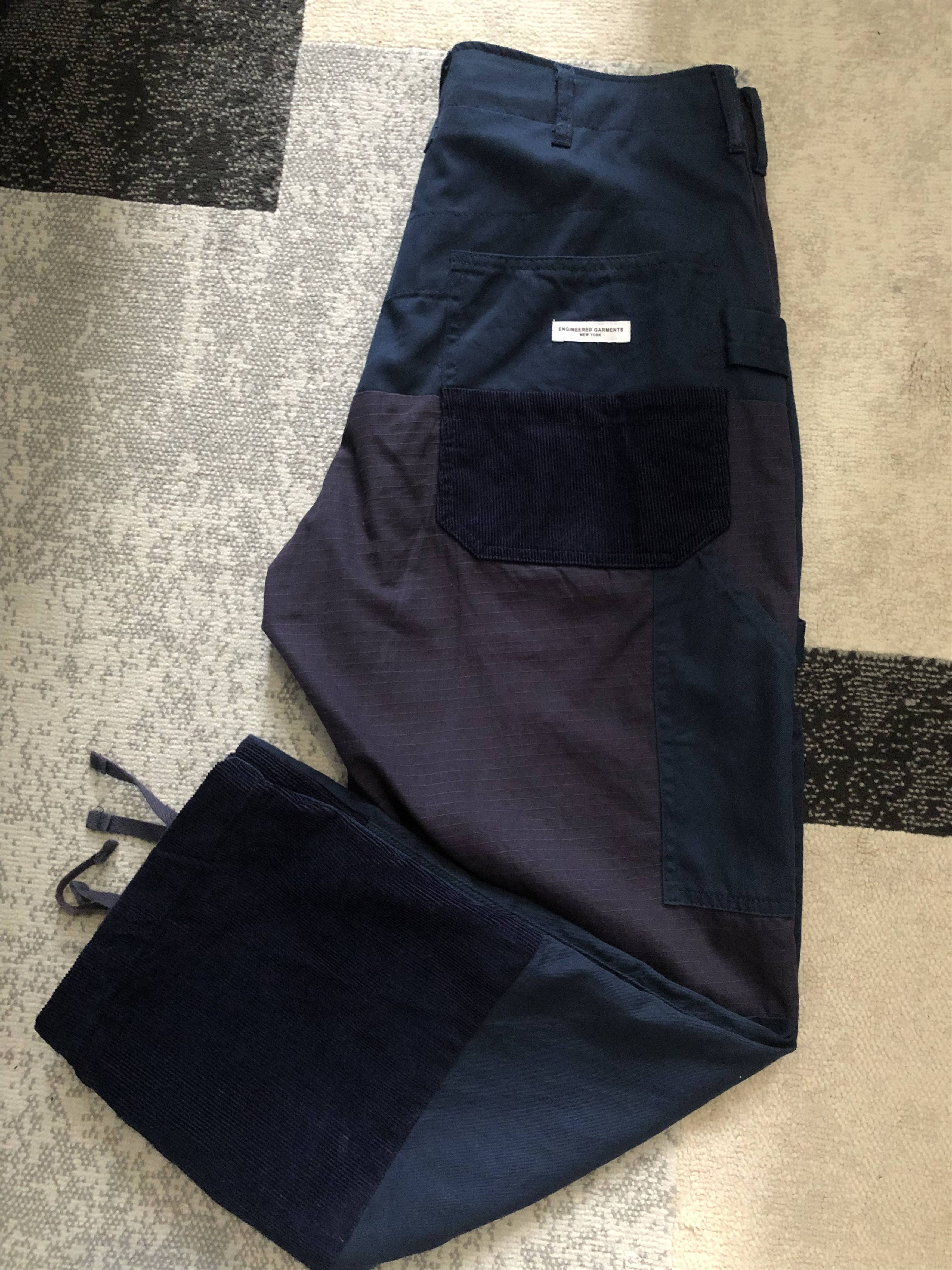 Engineered Garments Engineered Garments Painter Pant Navy Patchwork ...