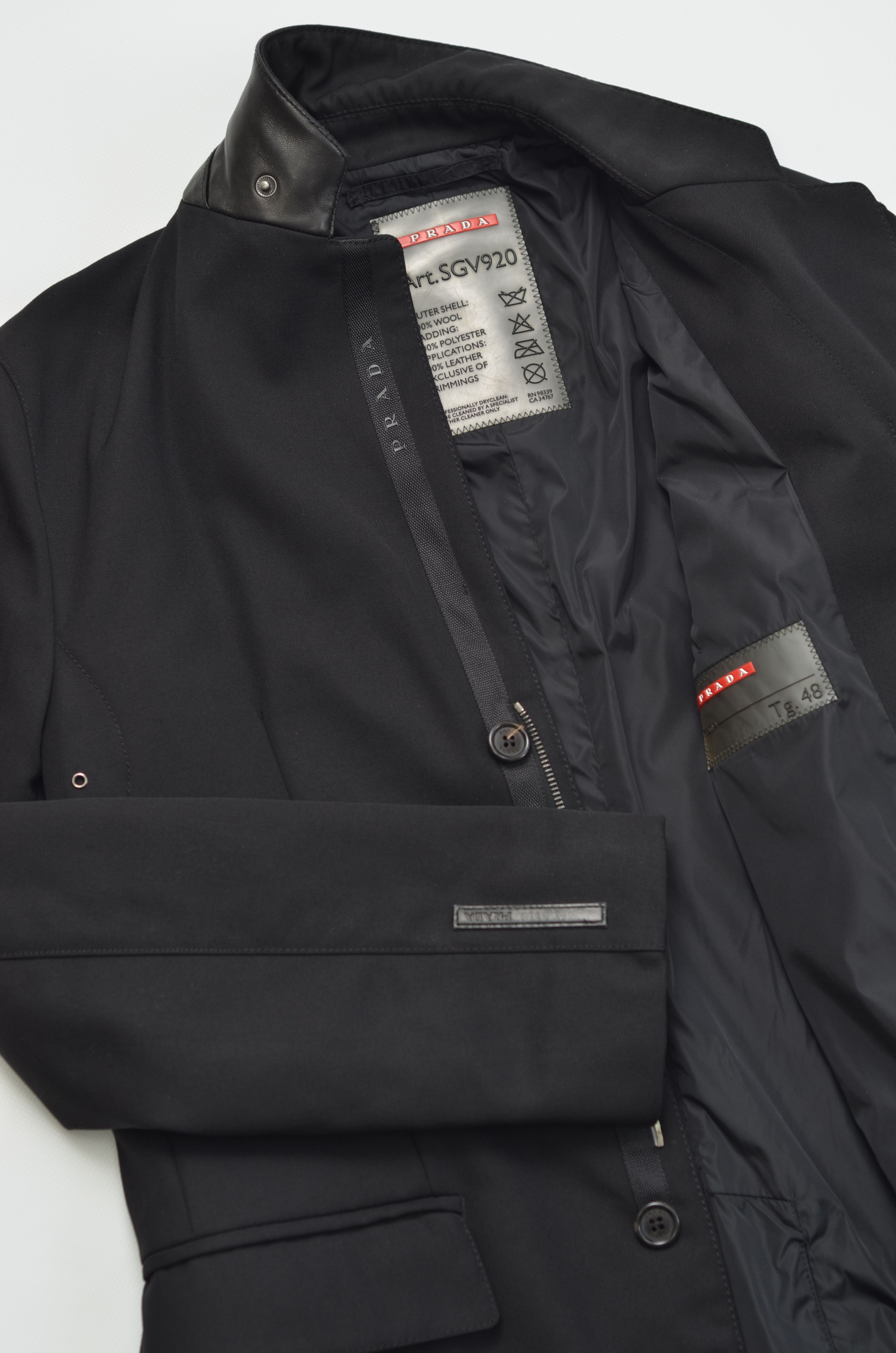 Prada PRADA Milano Wool Black Patch Blazer Jacket Made in Italy | Grailed
