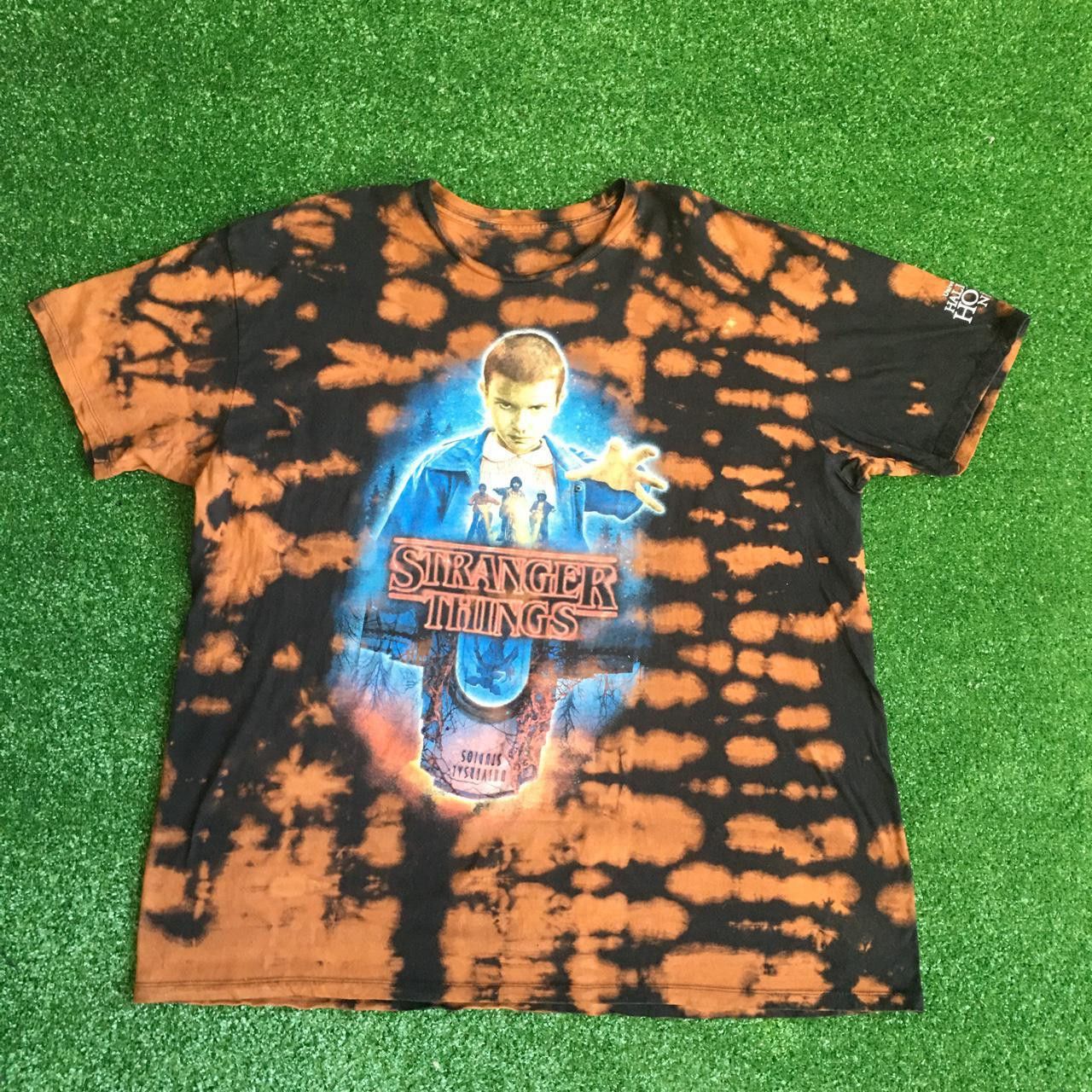 Streetwear Stranger Things Tie Die Tee Shirt | Grailed
