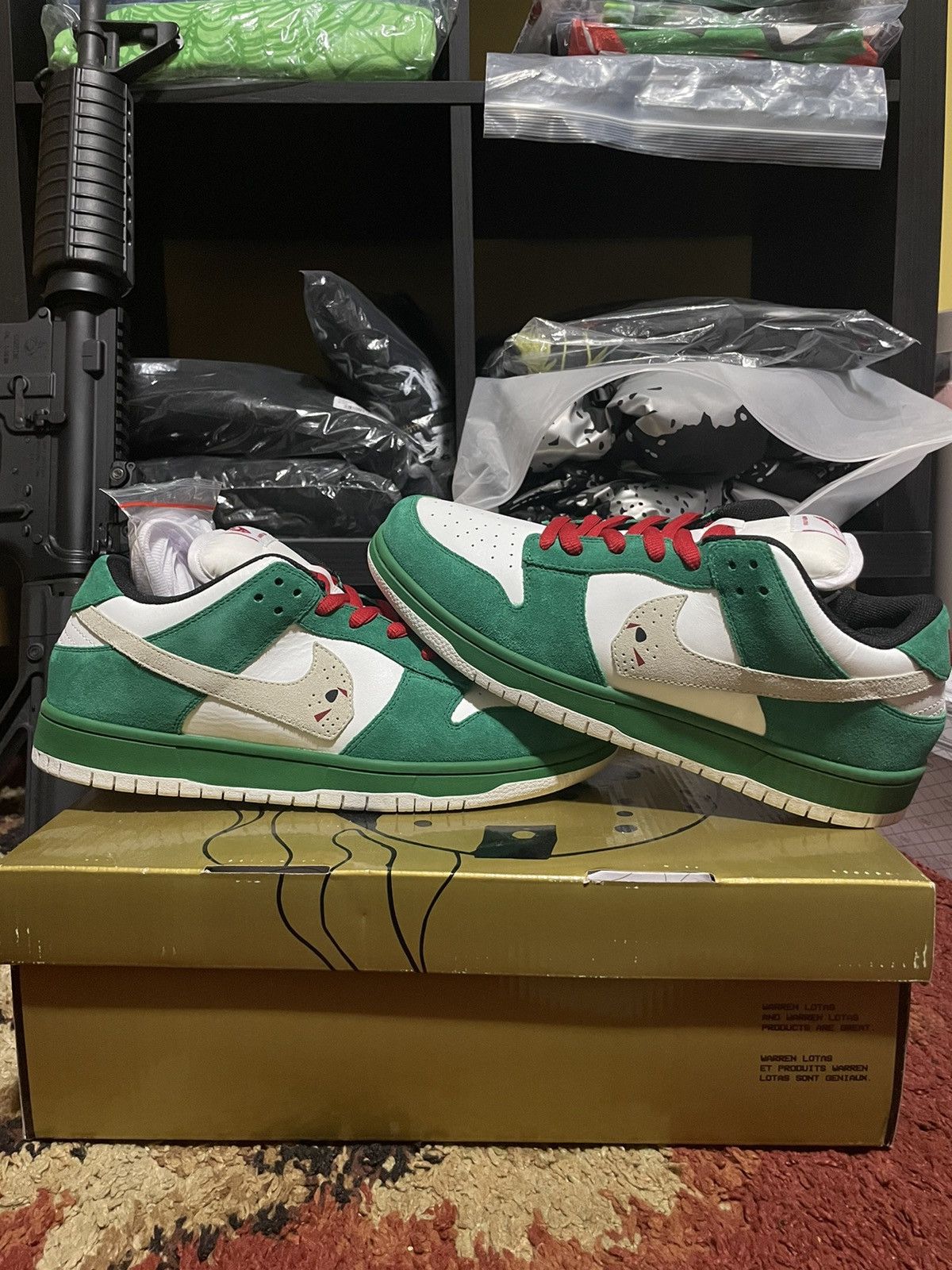 Nike × Warren Lotas Warren Lotas toxic green dunks | Grailed
