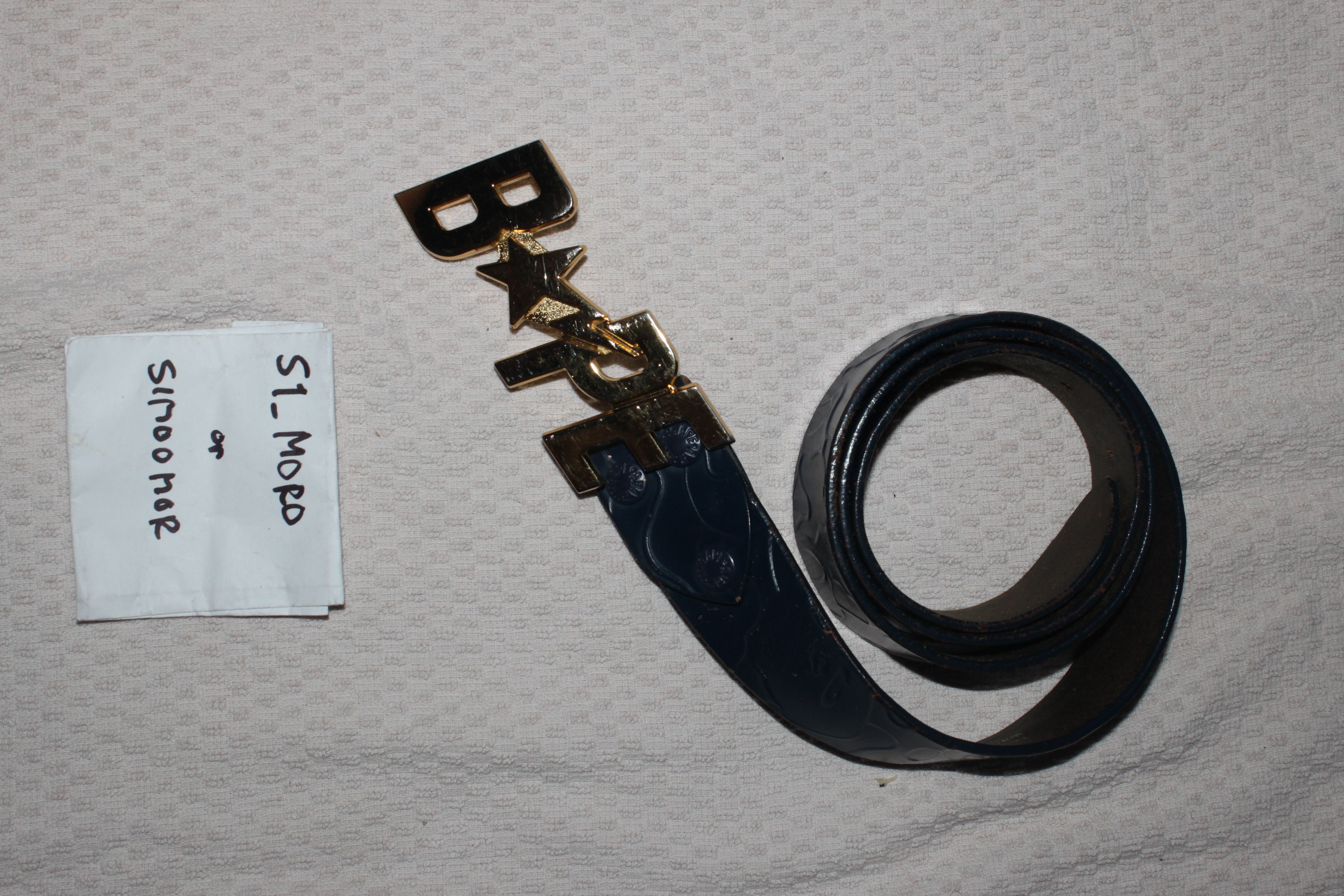 Bape A Bathing Ape OG Bape Sta Logo Leather Camo Belt | Grailed