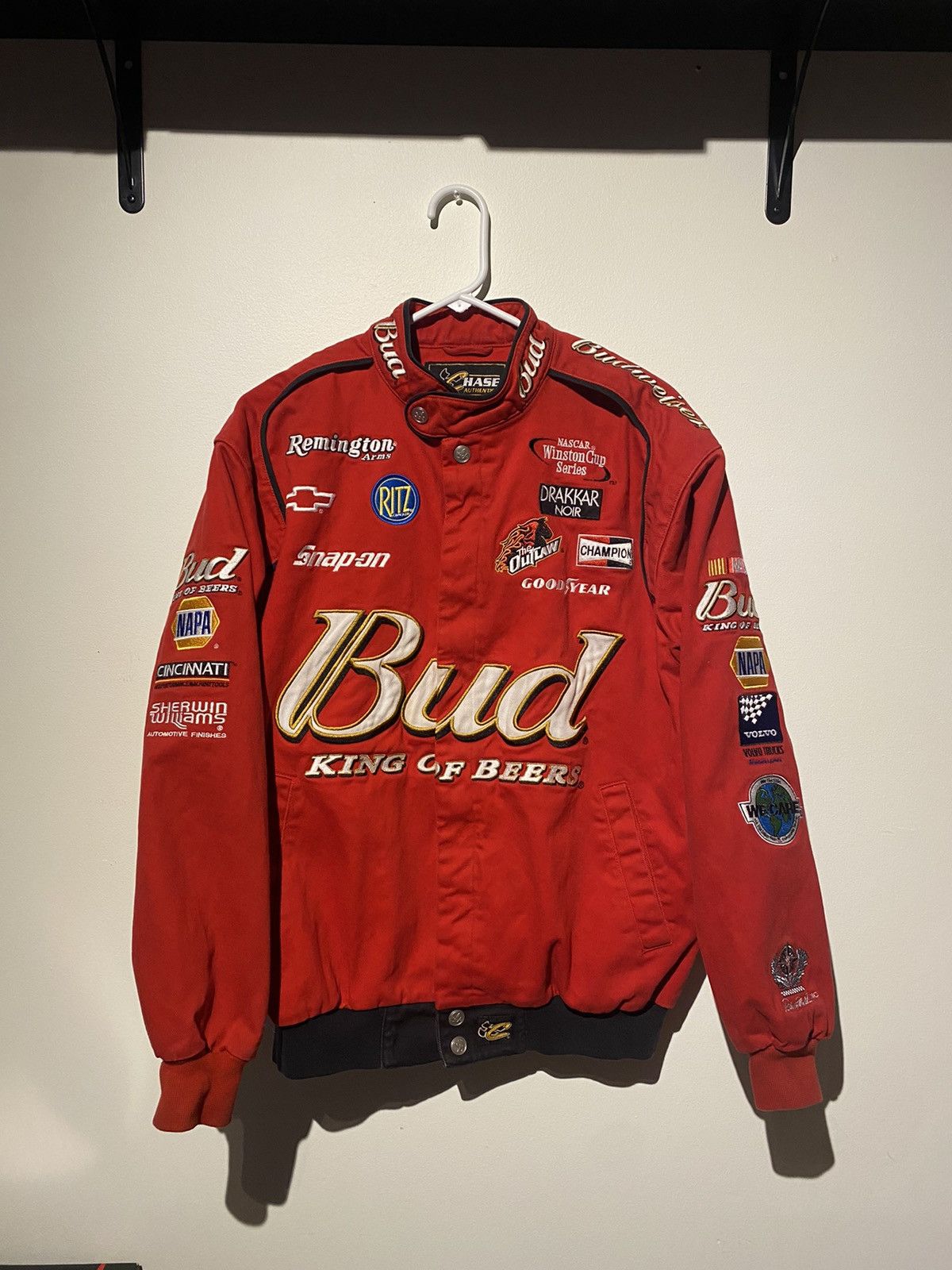 Chase Authentics Vintage Budweiser nascar racing jacket | Grailed